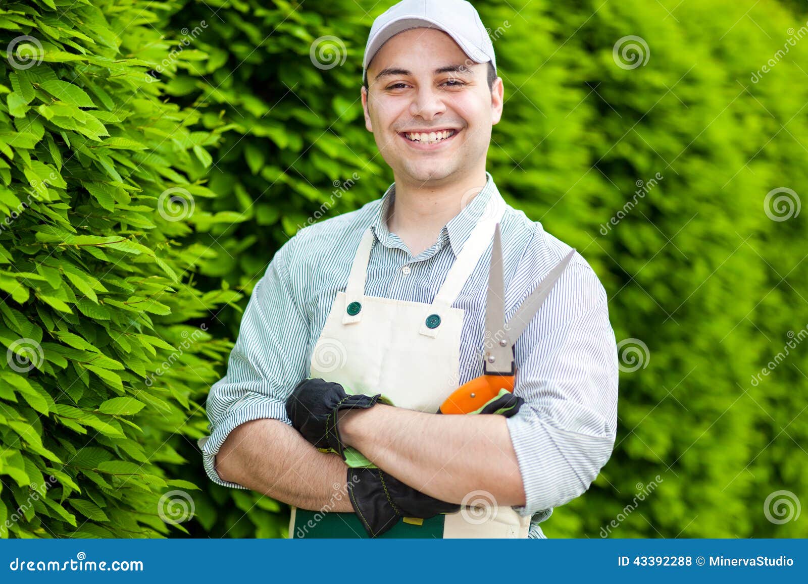 Portrait of a Professional Gardener Stock Photo - Image of care, happy ...