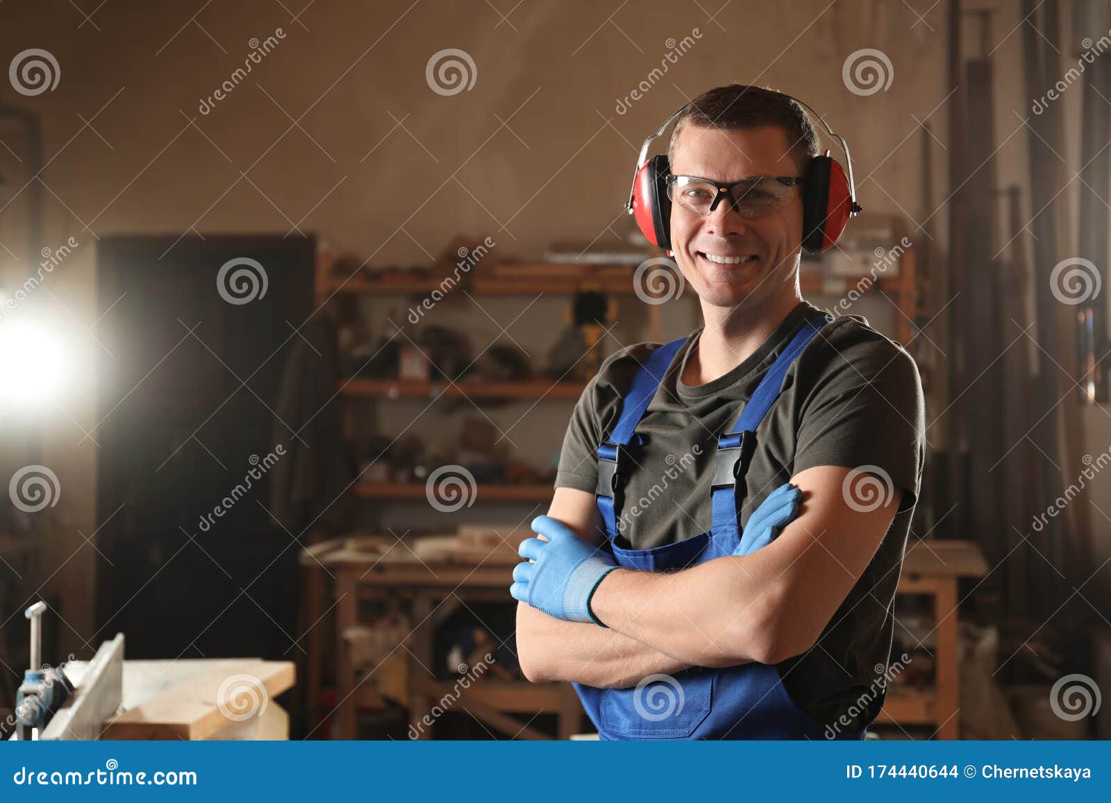 Portrait of Professional Male Carpenter Stock Photo - Image of male ...