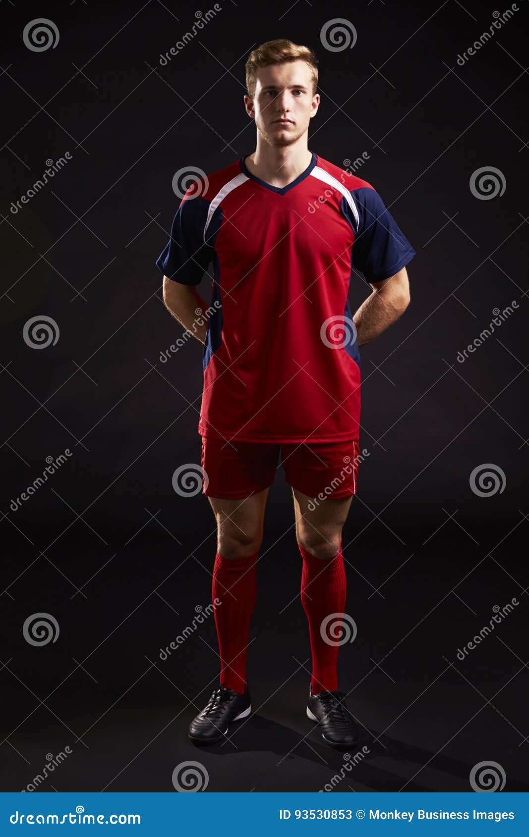 Portrait of Professional Soccer Player in Studio Stock Image - Image of ...