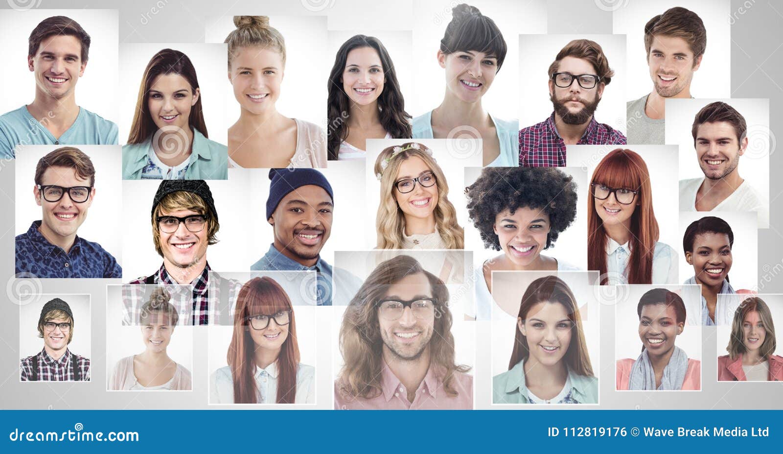 Portrait Profiles of Different People Stock Photo - Image of color ...