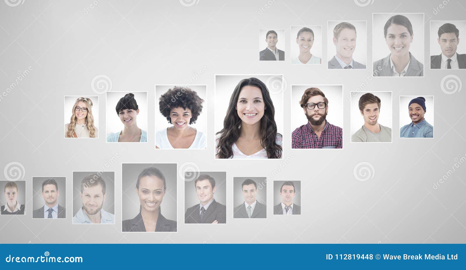Portrait Profiles of Different People Stock Photo - Image of digital ...