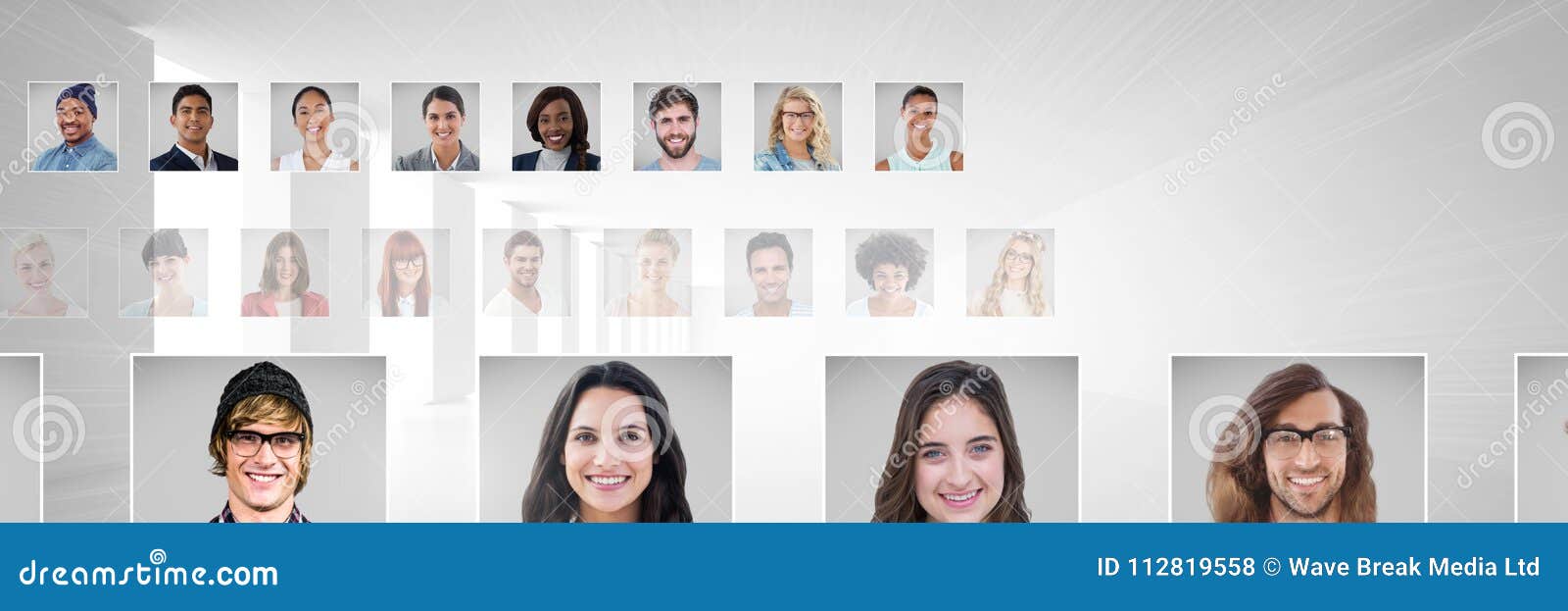 Portrait Profiles of Different People Stock Photo - Image of person ...