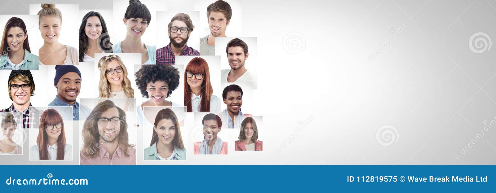 Portrait Profiles of Different People Stock Image - Image of empty ...