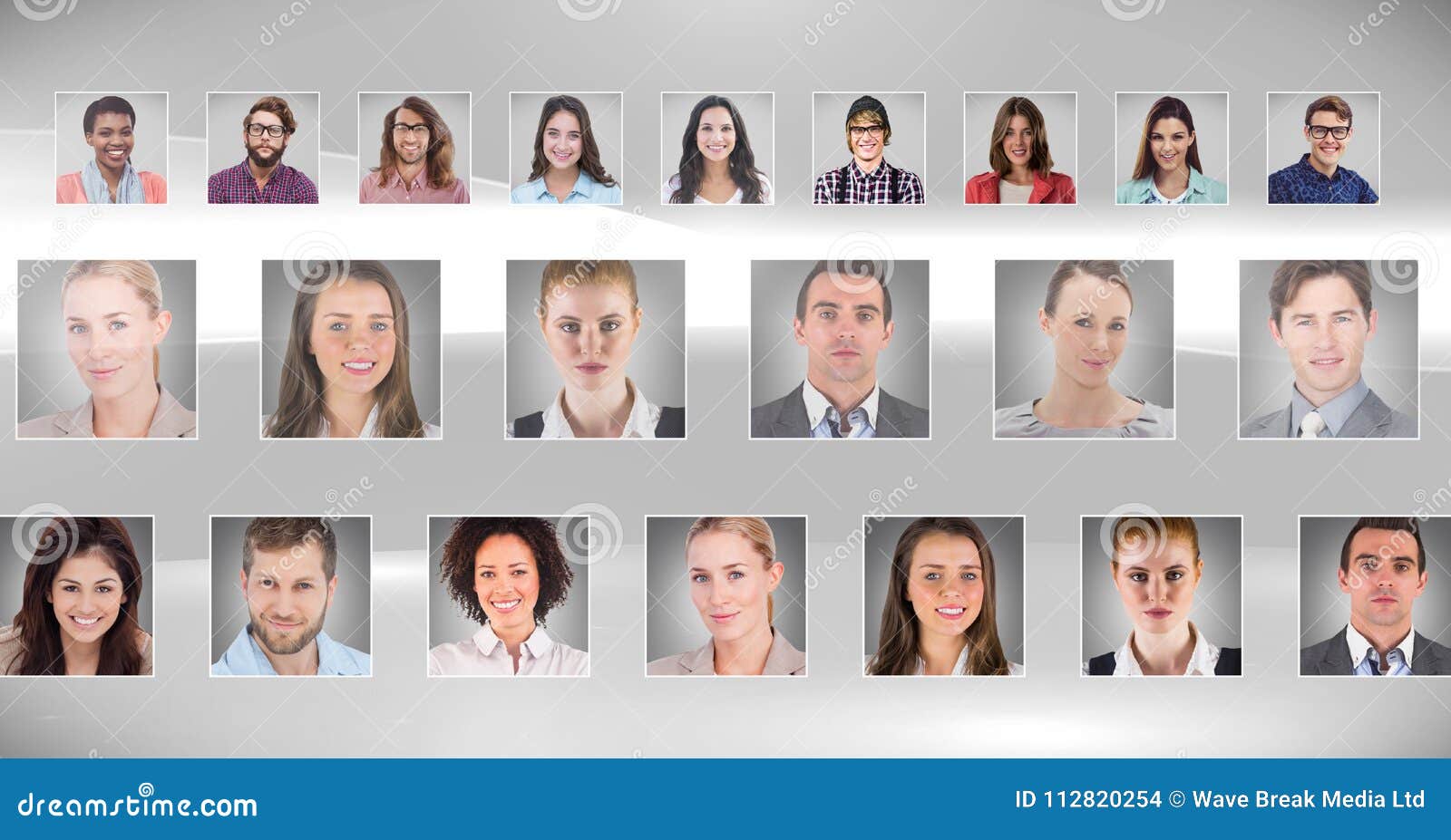 Portrait Profiles of Different People Stock Photo - Image of blue ...