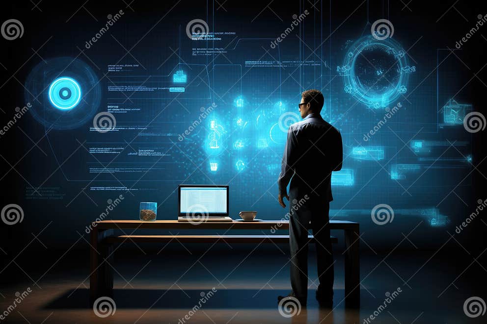 Portrait of a Programmer in the Modern Computer World Stock Photo ...