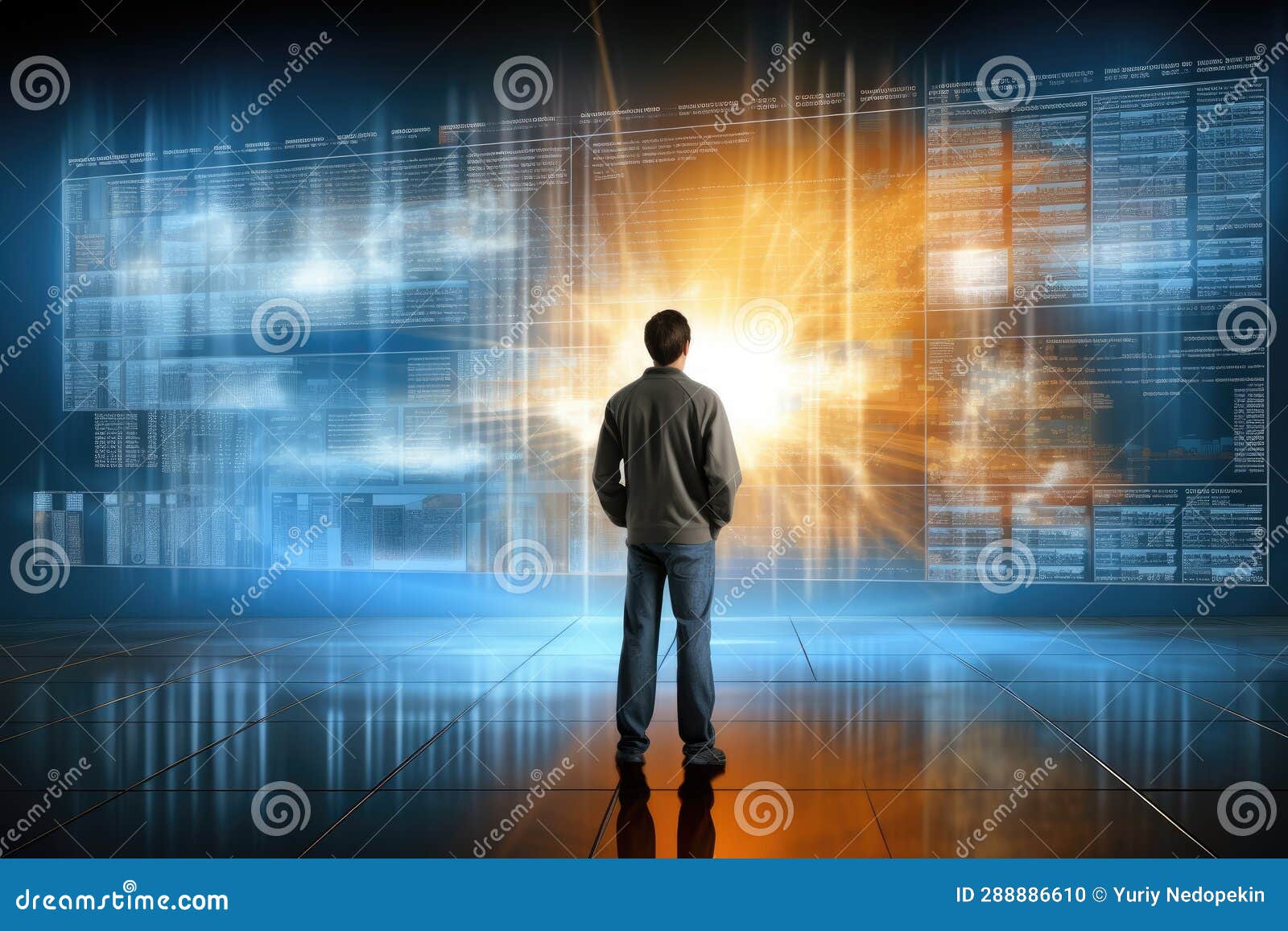 Portrait of a Programmer in the Modern Computer World Stock Photo ...