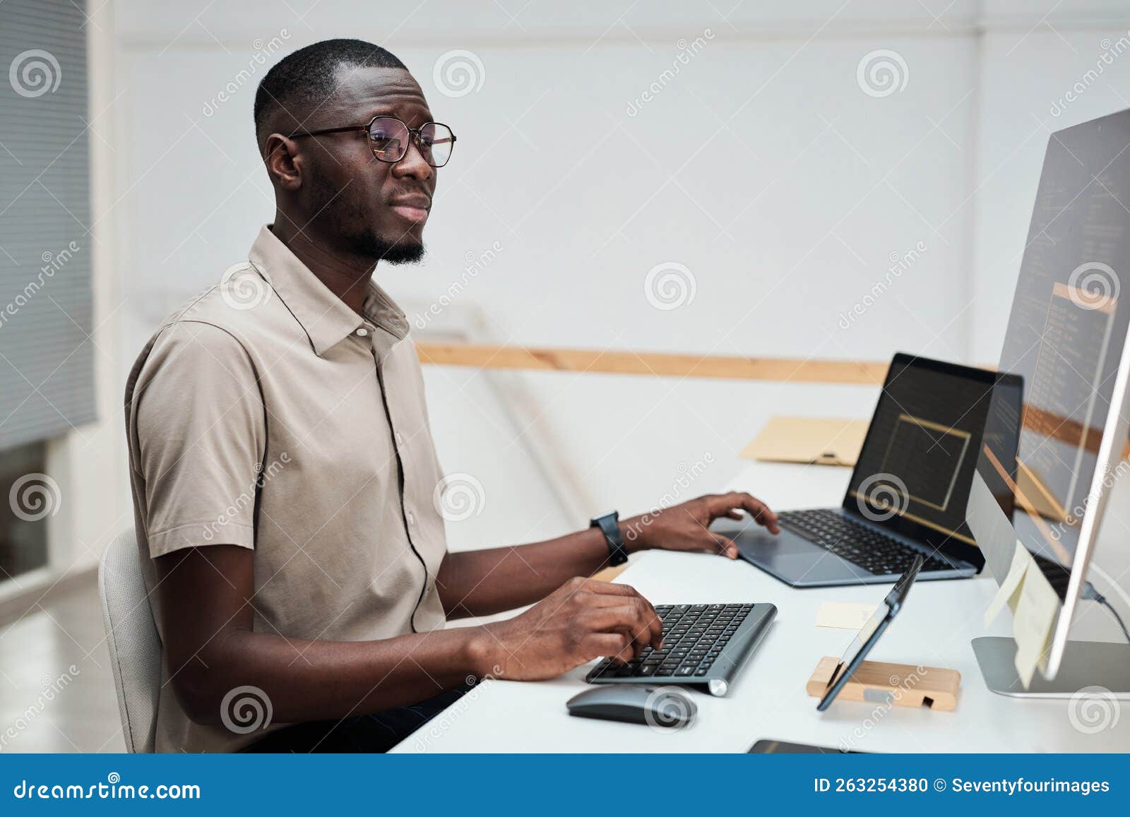 Programmer Testing Code of Software Stock Photo - Image of coding ...