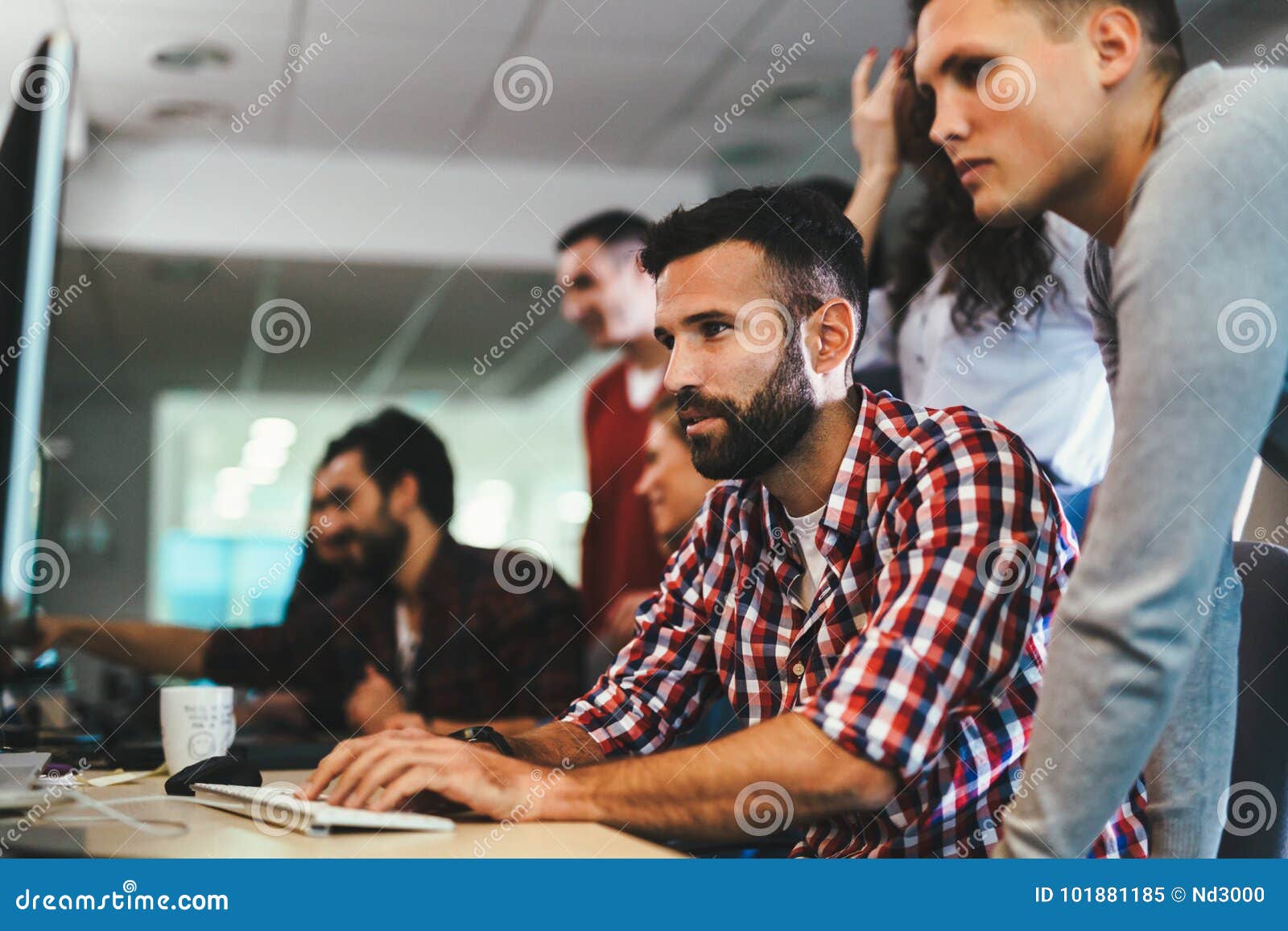 Portrait of Programmers Working in Development Software Company Stock ... Portrait of Programmers Working in Development Software Company Stock ...