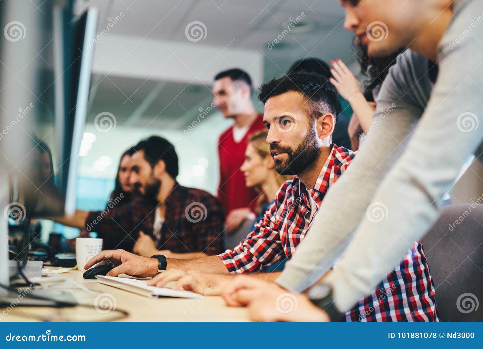 Portrait of Programmers Working in Development Software Company Stock ... Portrait of Programmers Working in Development Software Company Stock ...