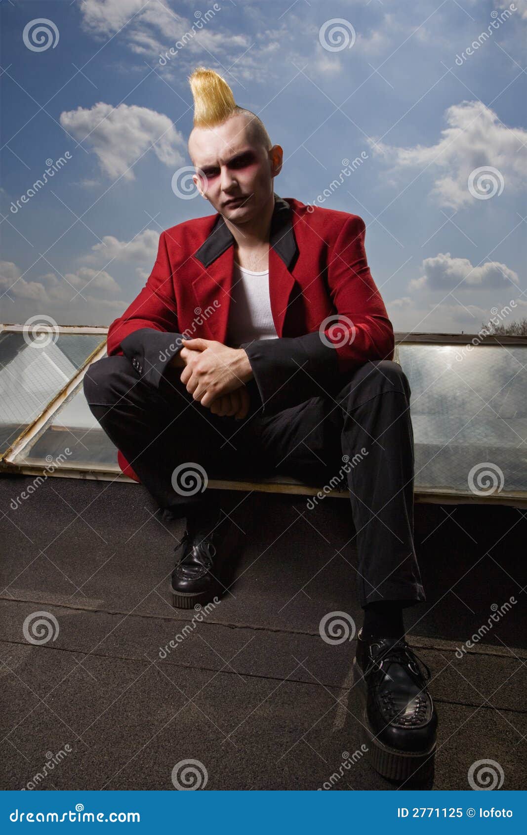 Portrait of a Punk Outside. Stock Image - Image of colour, adult: 2771125