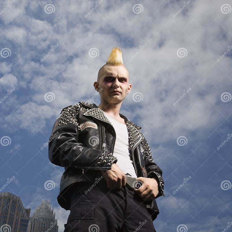 Portrait of a Punk Outside. Stock Image - Image of punk, contact: 2771201