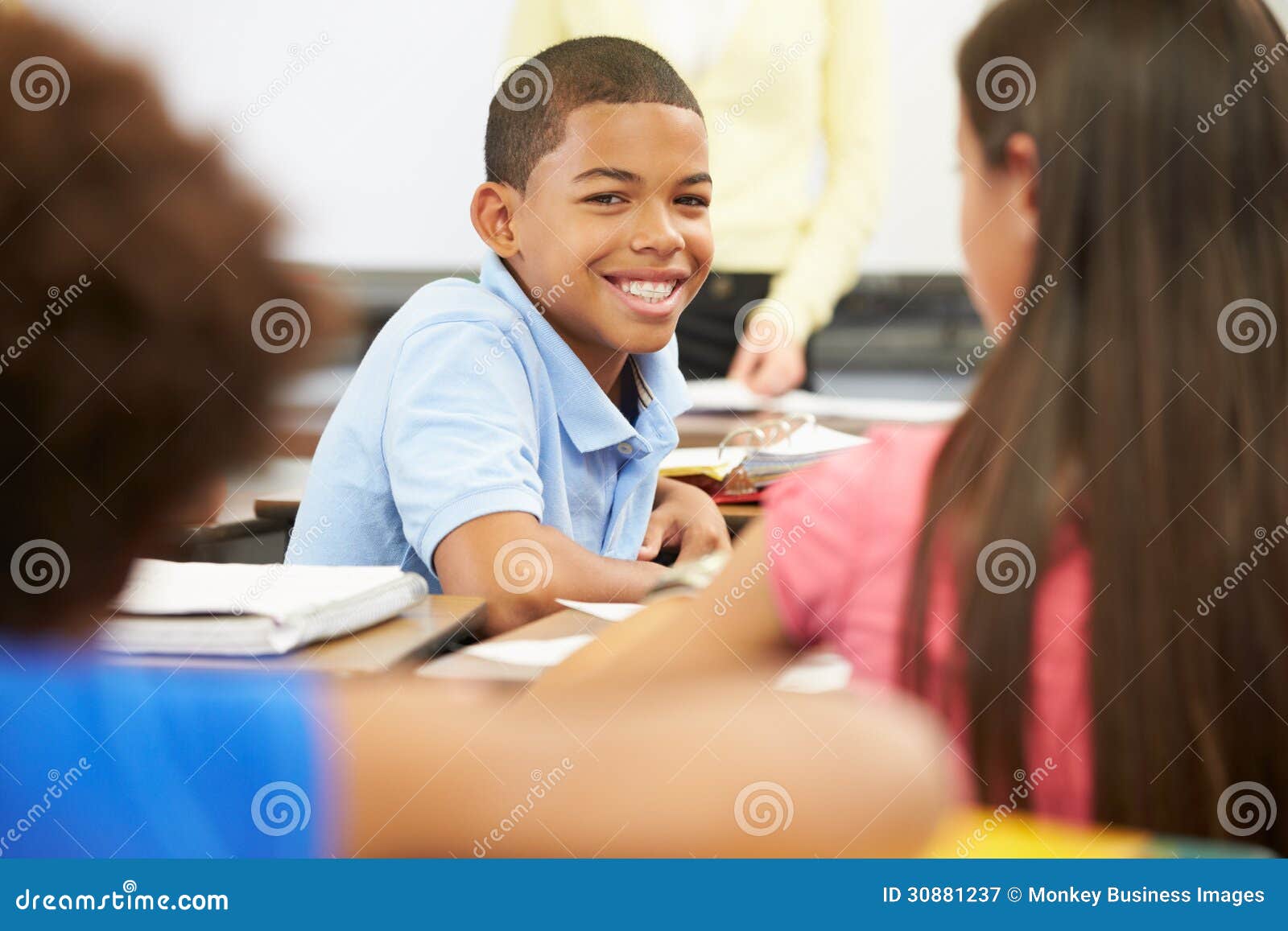 Portrait of Pupil in Class stock image. Image of children - 30881237