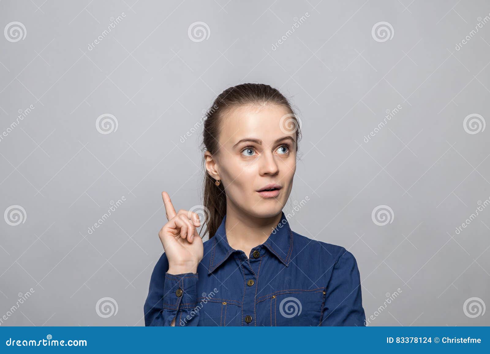 Portrait of Puzzled Woman with Idea Stock Photo - Image of puzzled ...