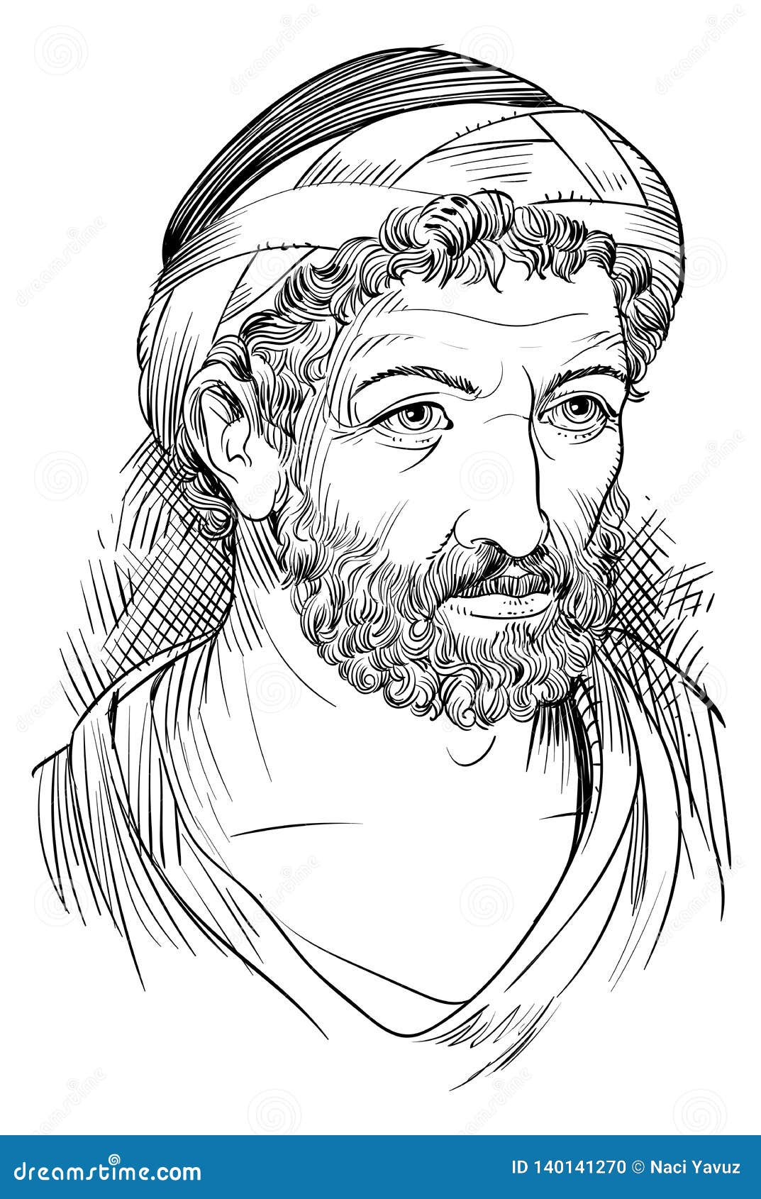 Portrait Pythagore De Schéma Illustration de Vecteur - Illustration du ...