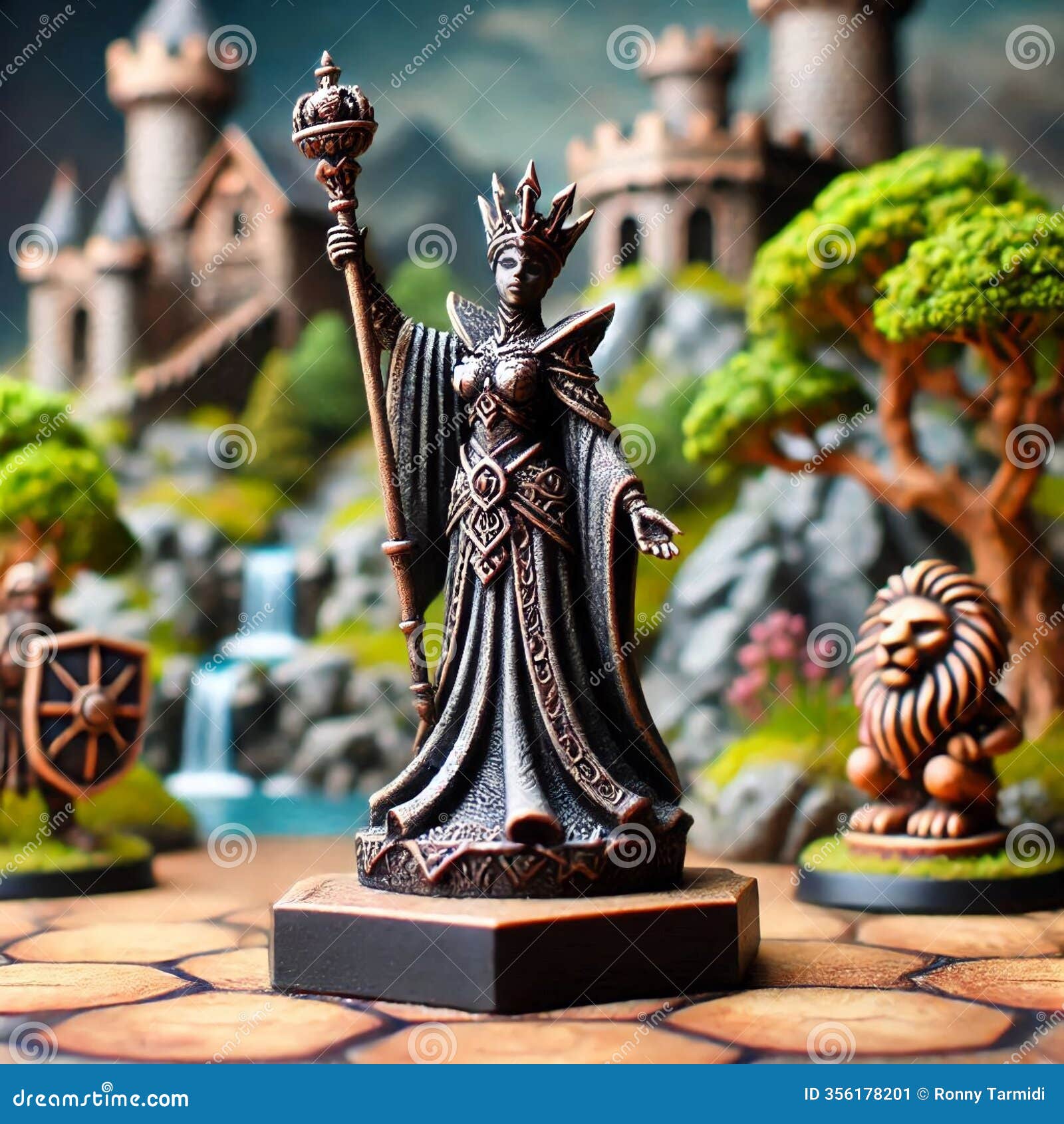 Portrait of Queen Chess Piece Stock Illustration - Illustration of ...