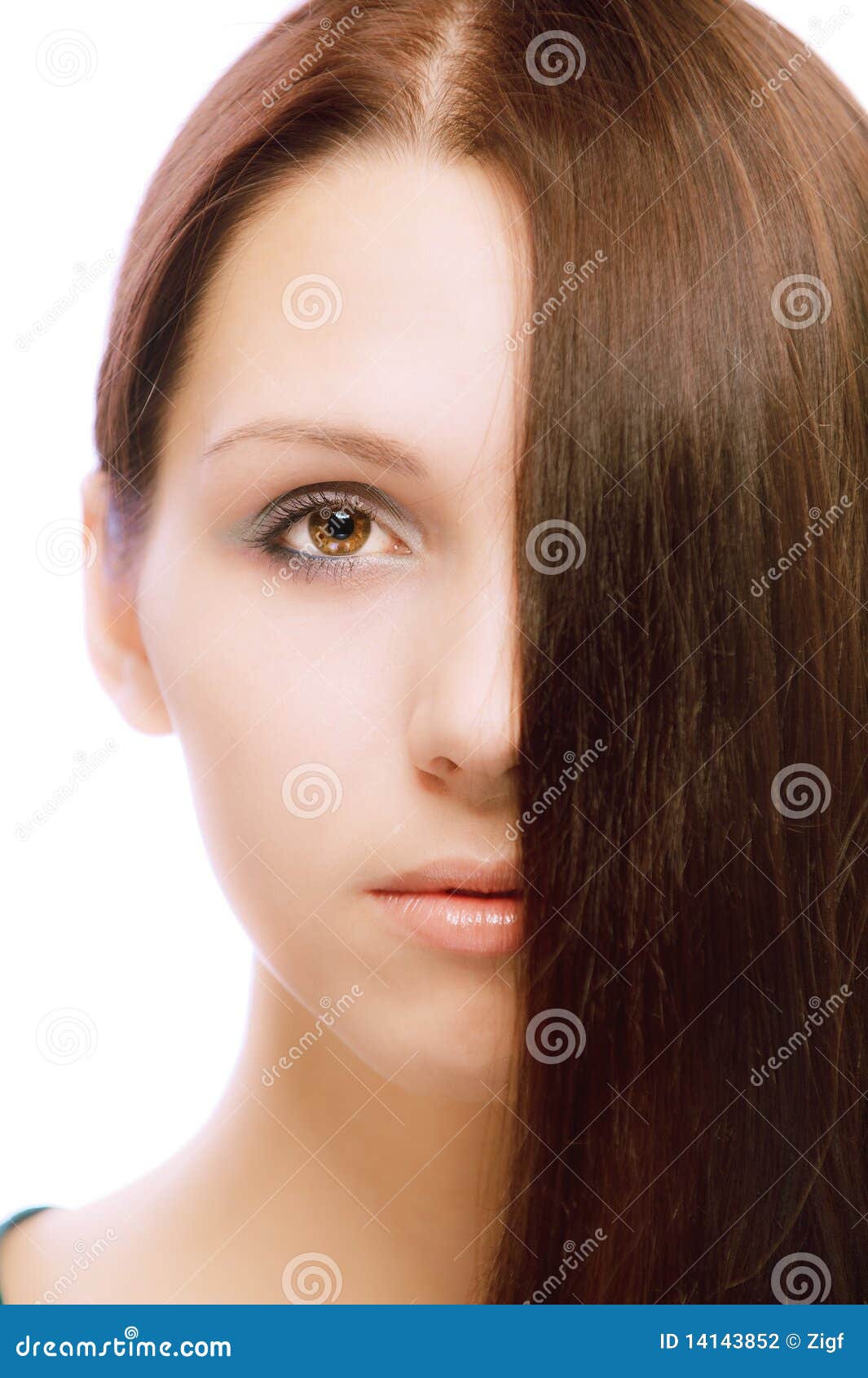 Portrait of Quiet Girl Close Up Stock Photo - Image of calm, close ...