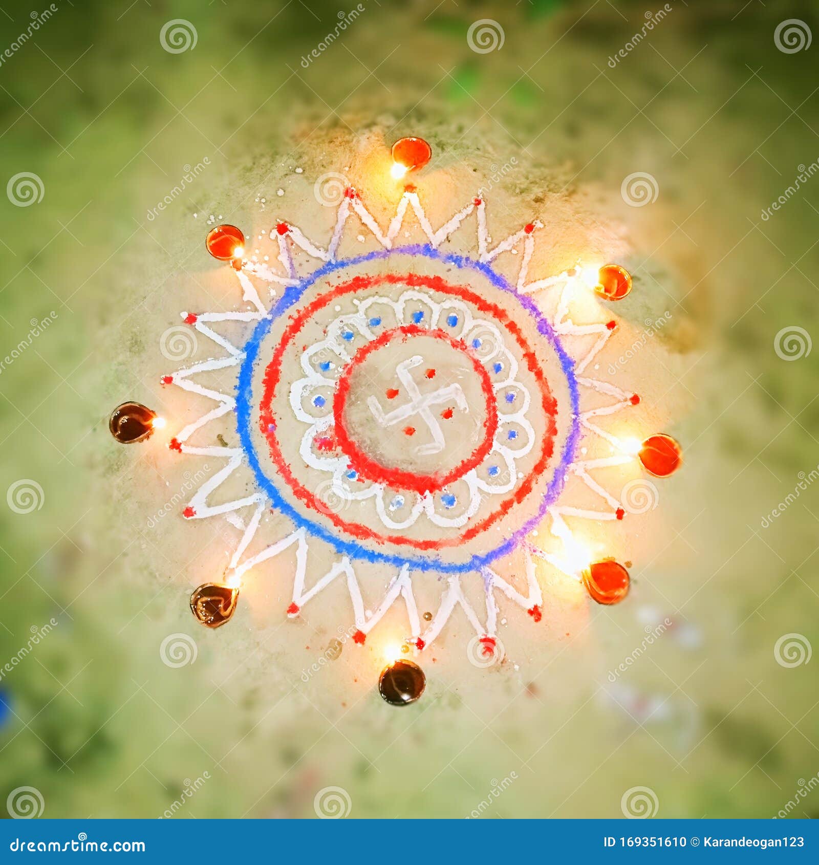 Portrait of Rangoli Design with Colours Editorial Image - Image of ...