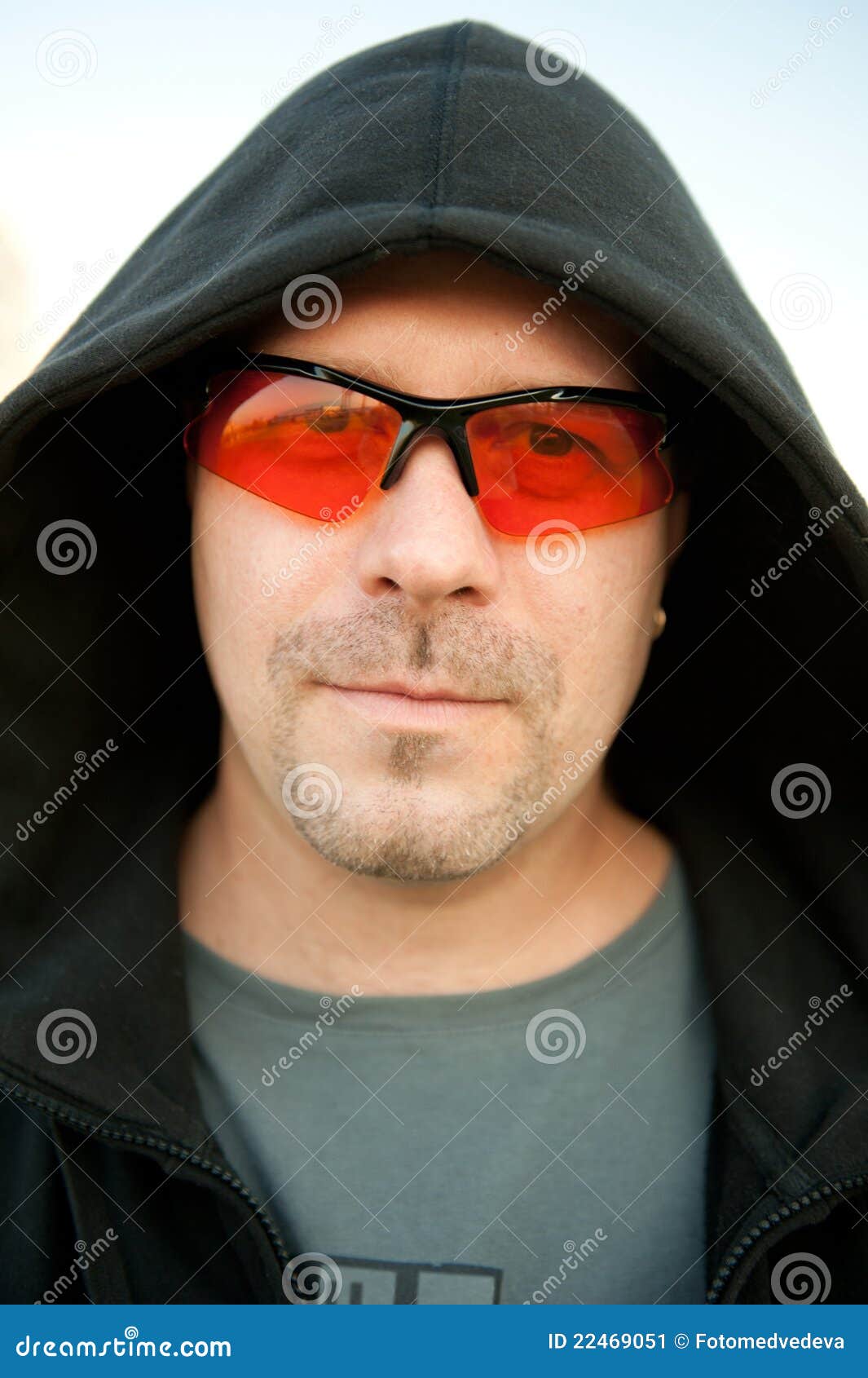 Portrait of the Rapper in the Red Glasses Stock Image - Image of ...