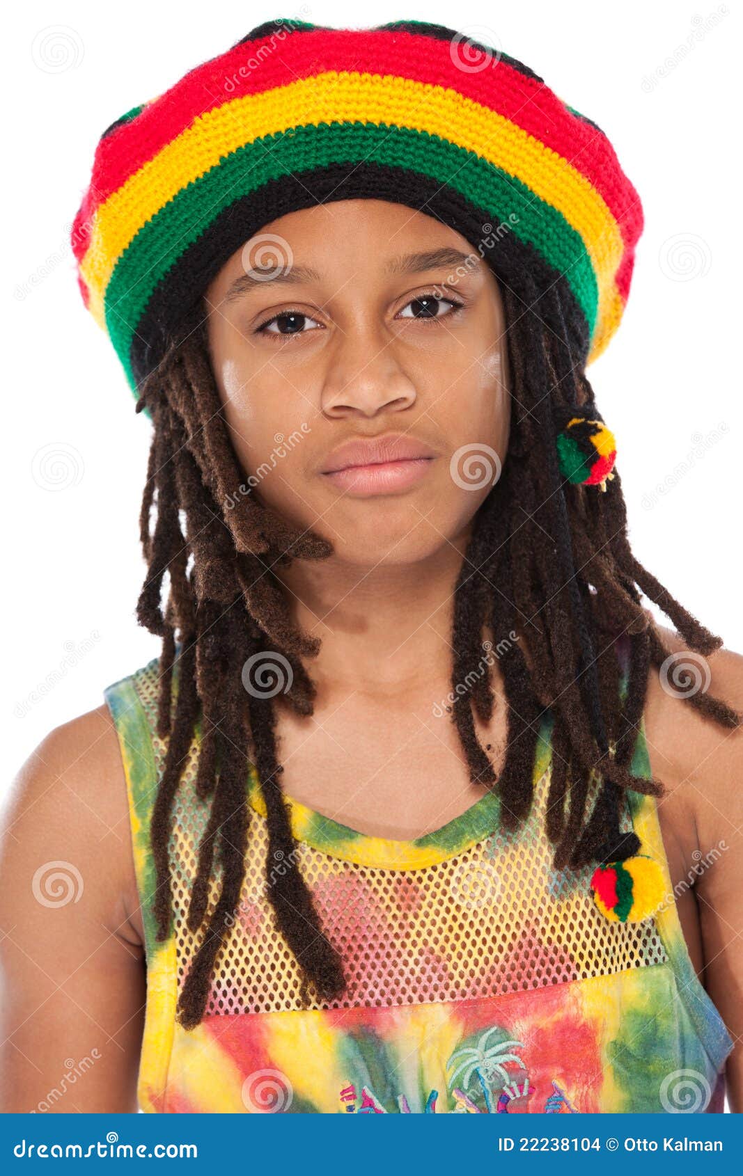 Portrait of a rasta boy stock photo. Image of emotion - 22238104