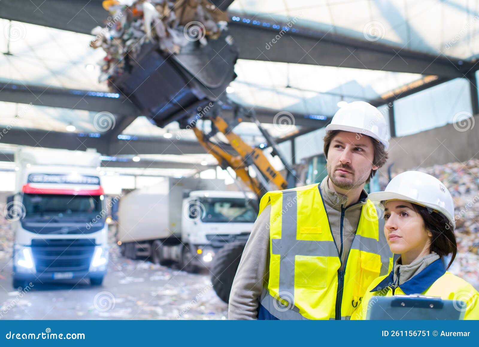 Portrait recycling team stock image. Image of responsibility - 261156751