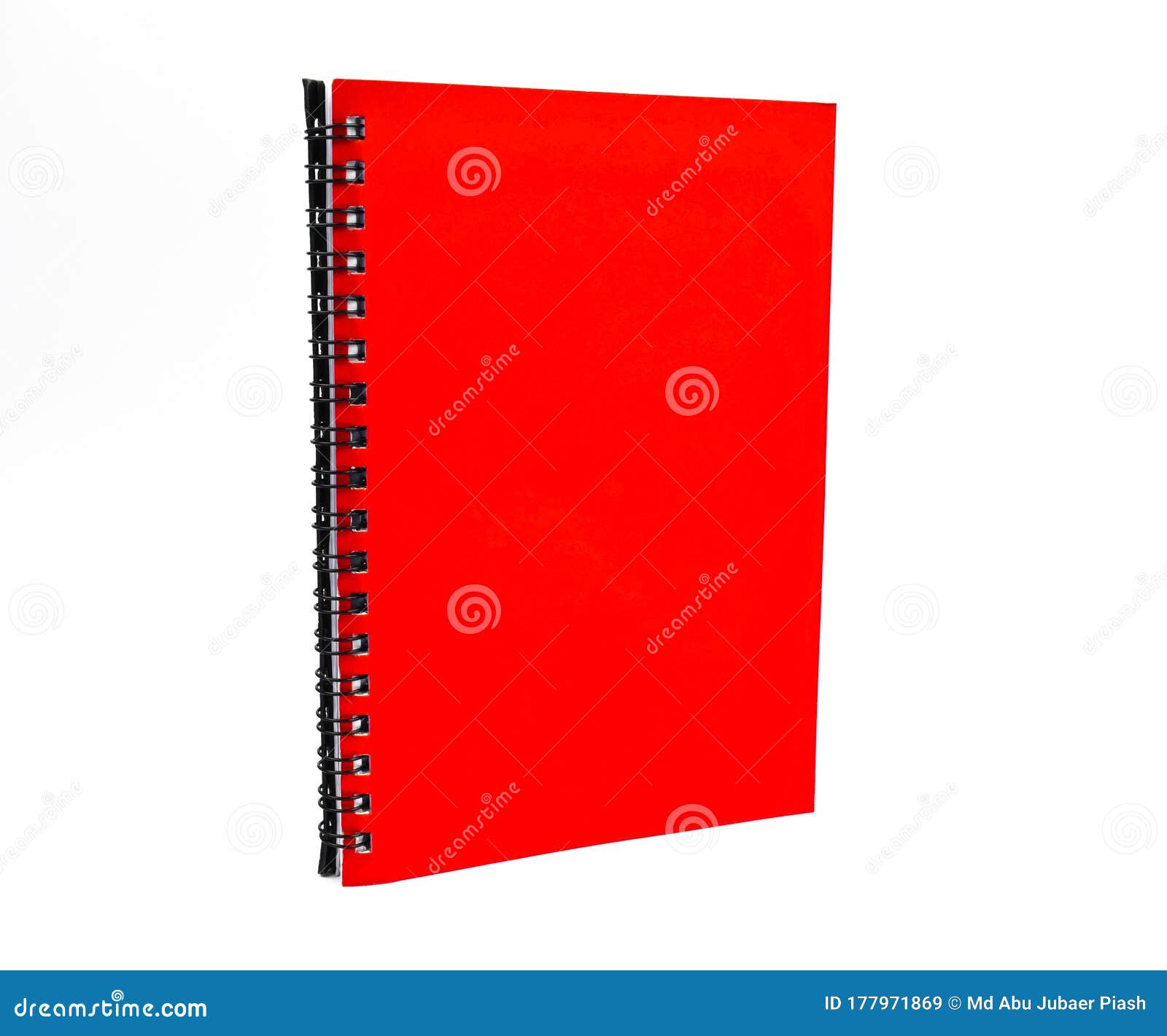 Portrait Of A Red Color Covered Single Note Paper Diary Isolated On A ...