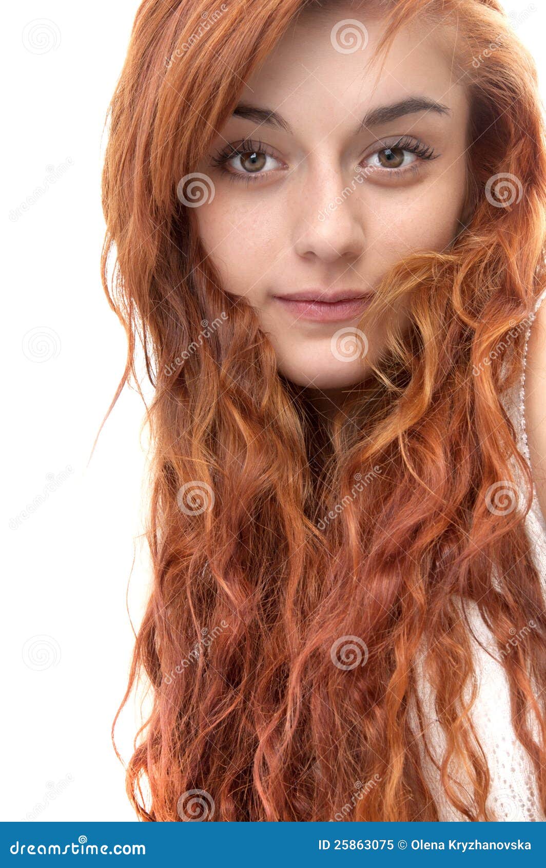 Portrait of a Red Haired Girl Stock Image - Image of personal, person ...