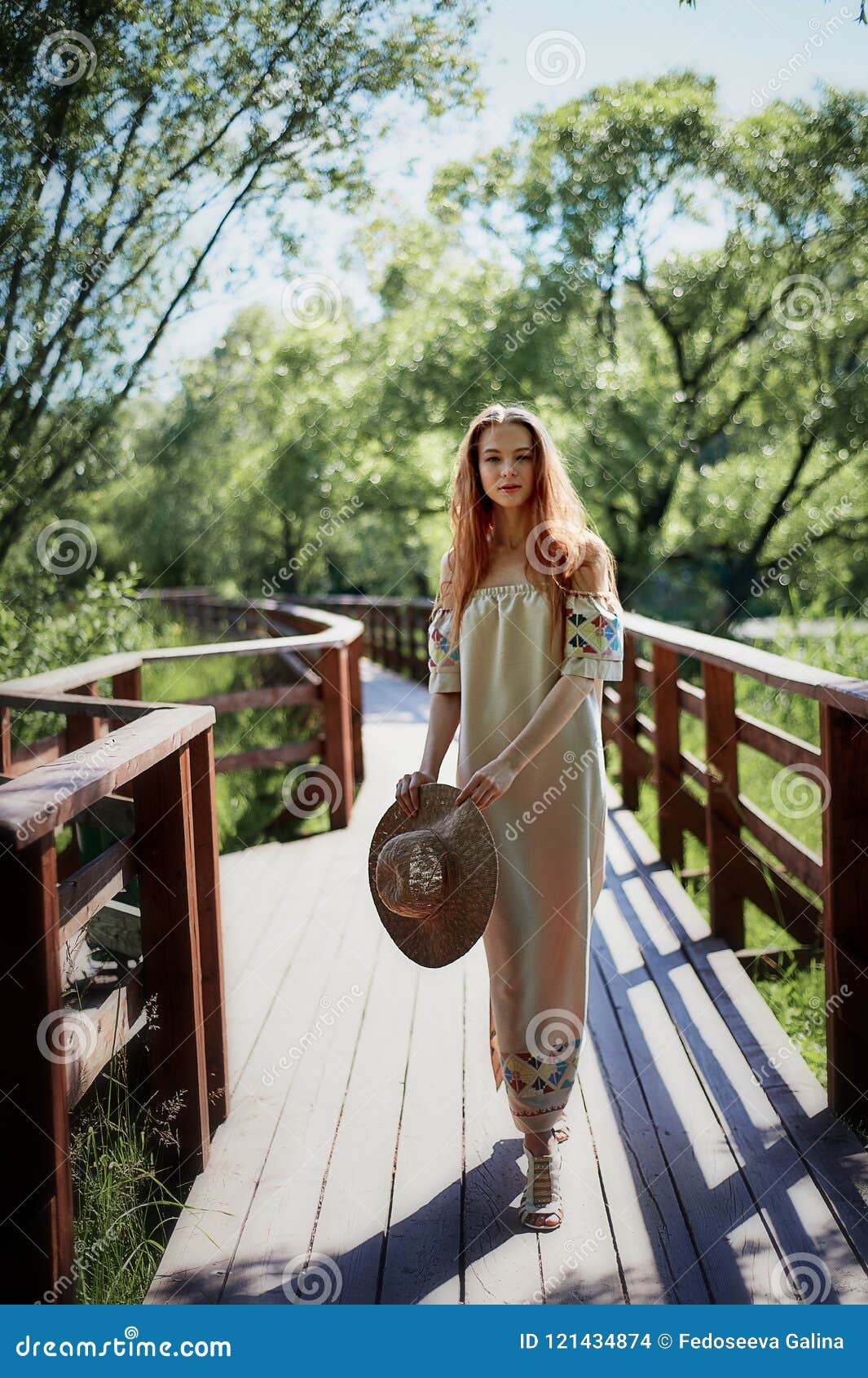 Portrait Of A Red Haired Girl With Long Hair Hair Down Artistic