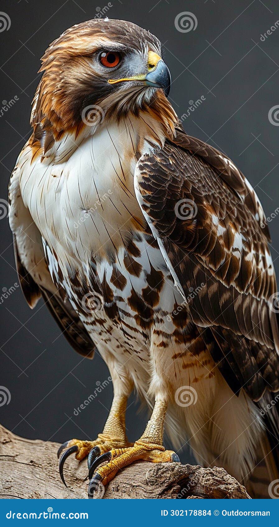 Red Tailed Hawk Hand Drawing Silhouette Vector Illustration ...