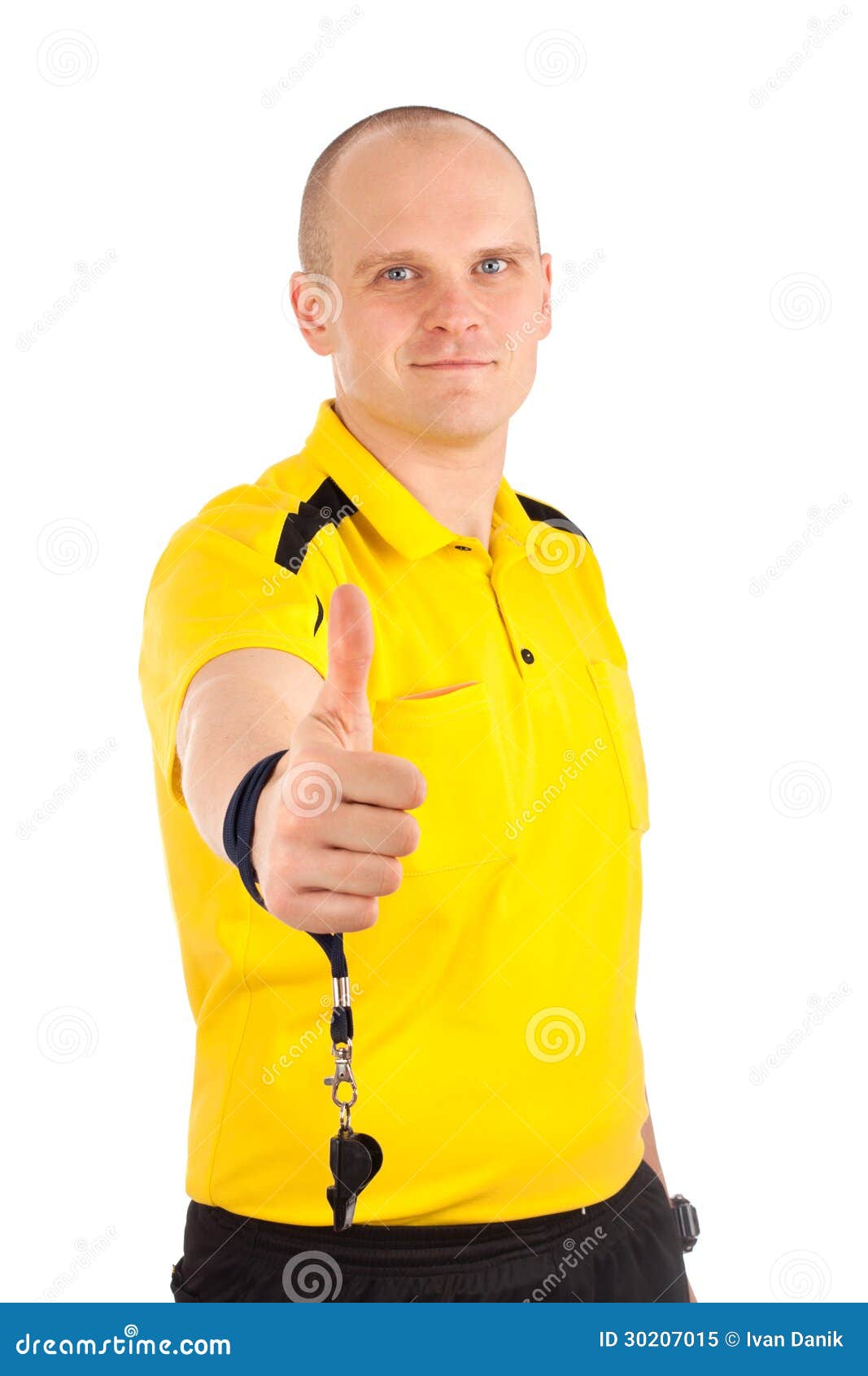 Portrait of a Referee Thumbs Up Stock Image - Image of caucasian ...