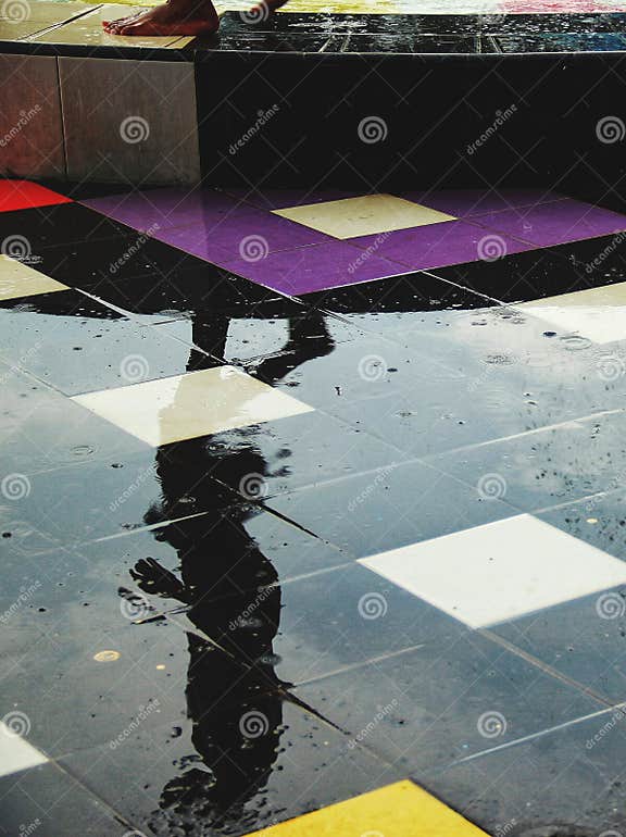 Portrait of Reflection of People Walking Stock Photo - Image of ...