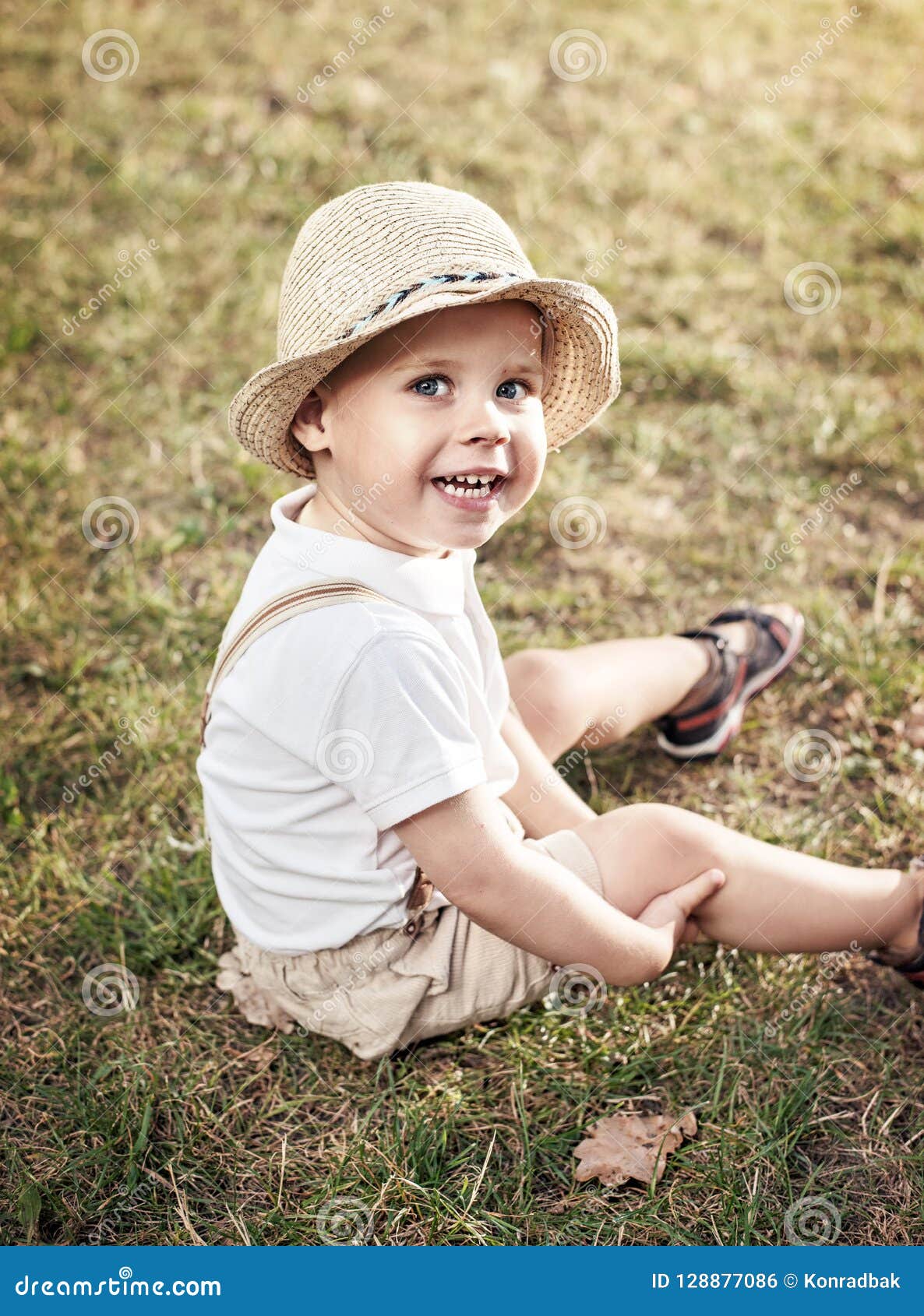 Portrait of a Relaxed, Cheerful Child Stock Photo - Image of beautiful ...