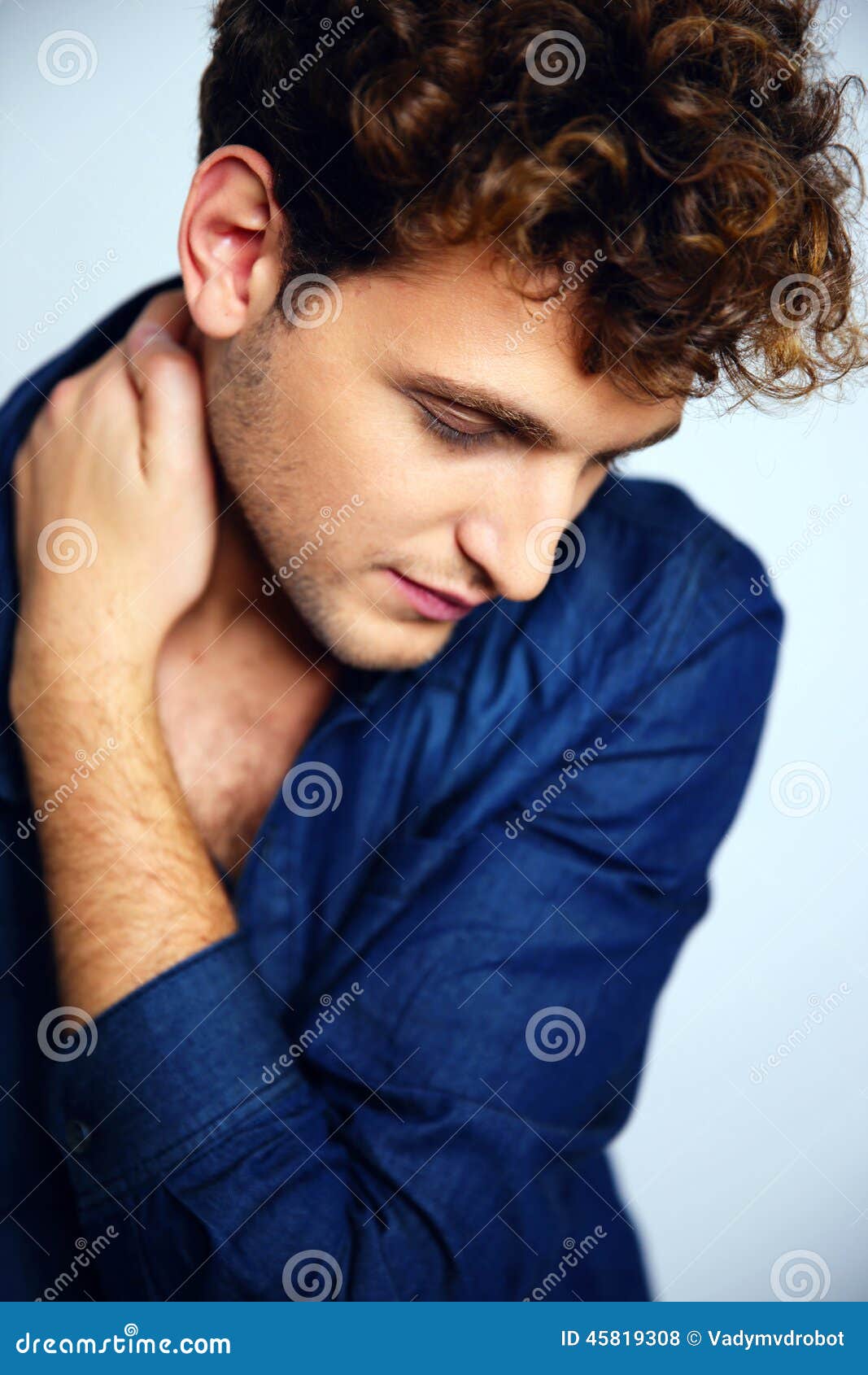 Portrait of a relaxed man stock photo. Image of tired - 45819308