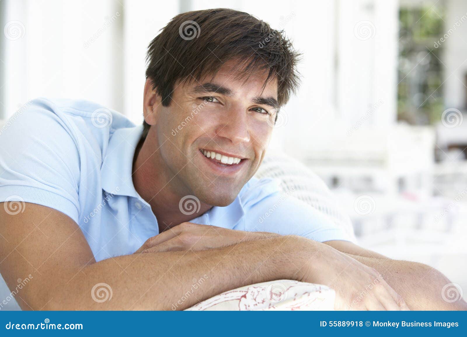 Portrait of Relaxed Young Man Stock Photo - Image of close, portrait ...