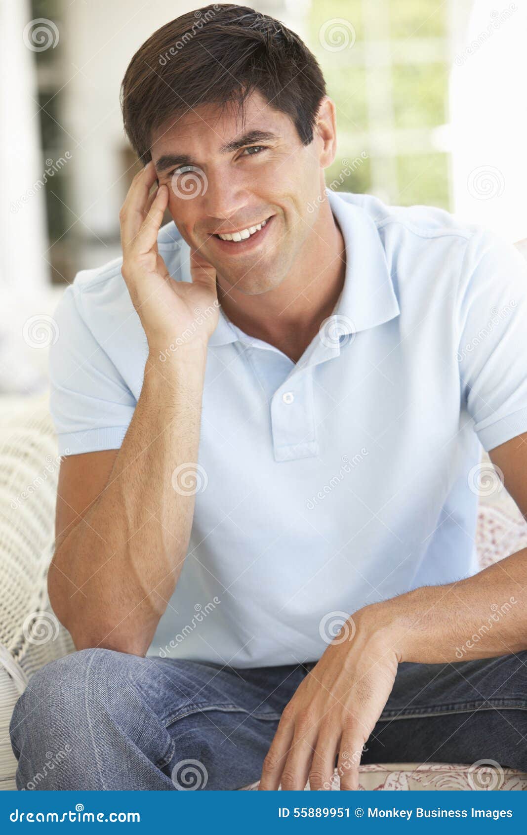 Portrait of Relaxed Young Man Stock Image - Image of caucasian ...