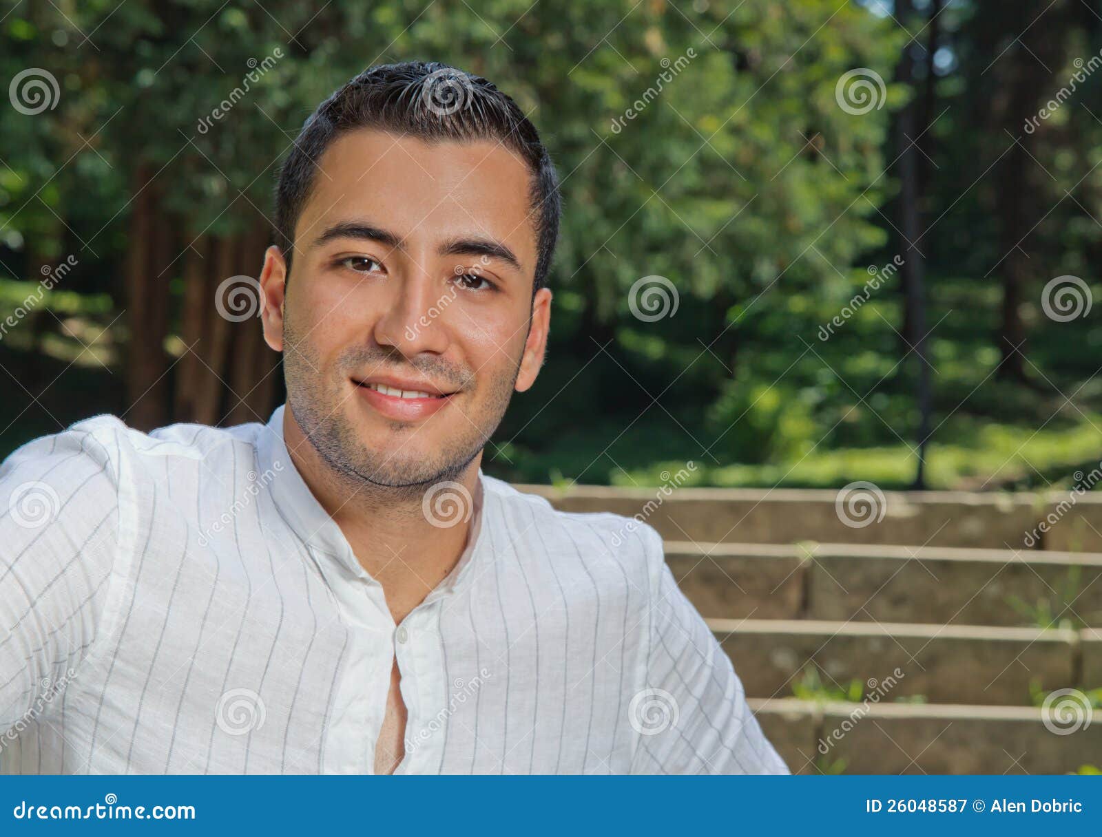 Portrait of relaxing man stock image. Image of cute, handsome - 26048587