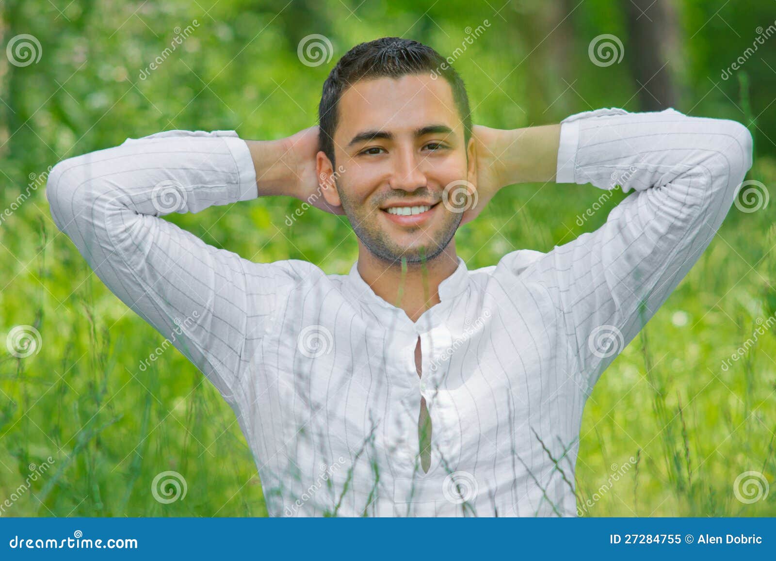 Portrait of relaxing man stock image. Image of blur, handsome - 27284755