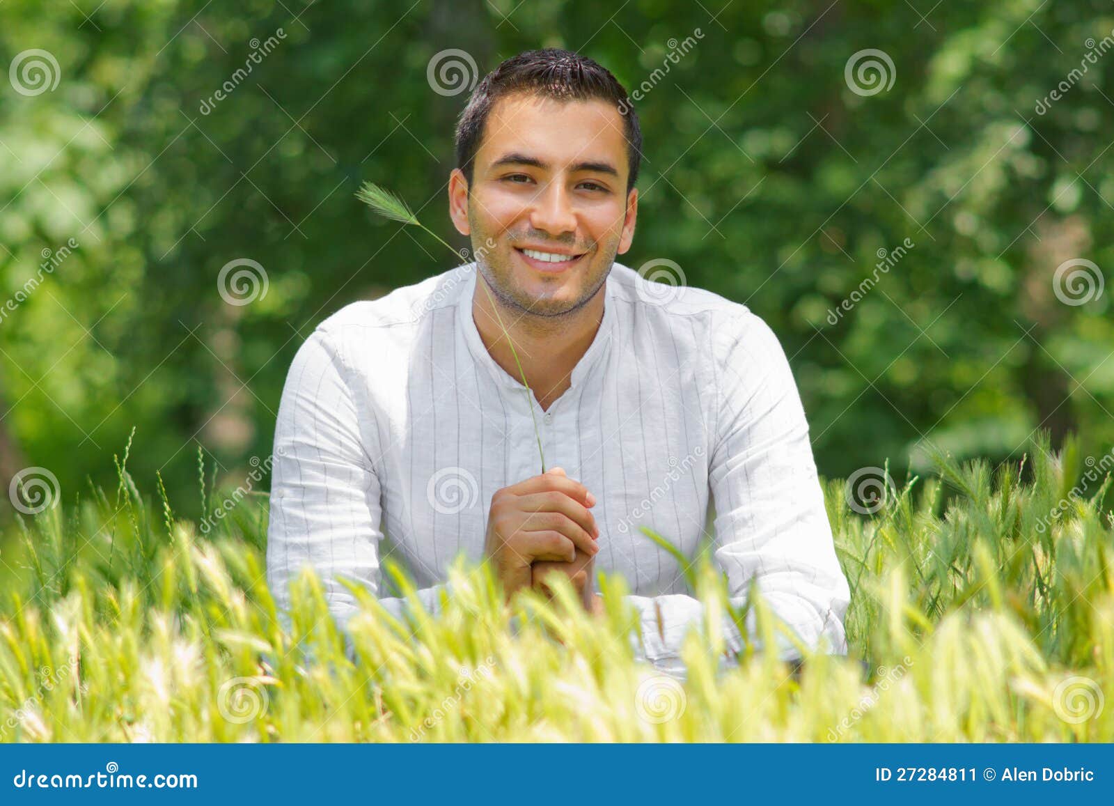 Portrait of relaxing man stock image. Image of handsome - 27284811