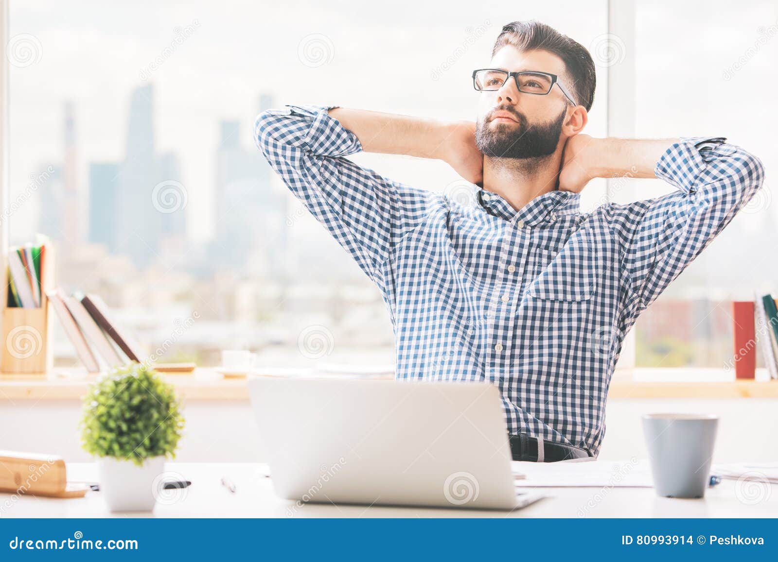Portrait of relaxing man stock photo. Image of adult - 80993914