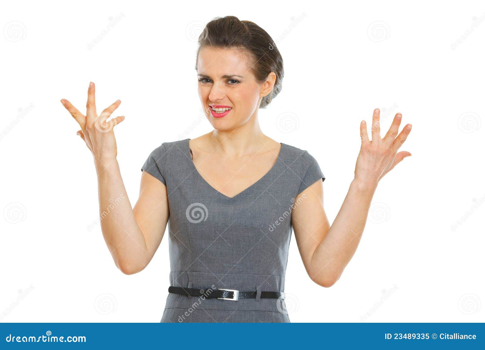 Portrait of Resenting Woman Stock Image - Image of white, elegant: 23489335