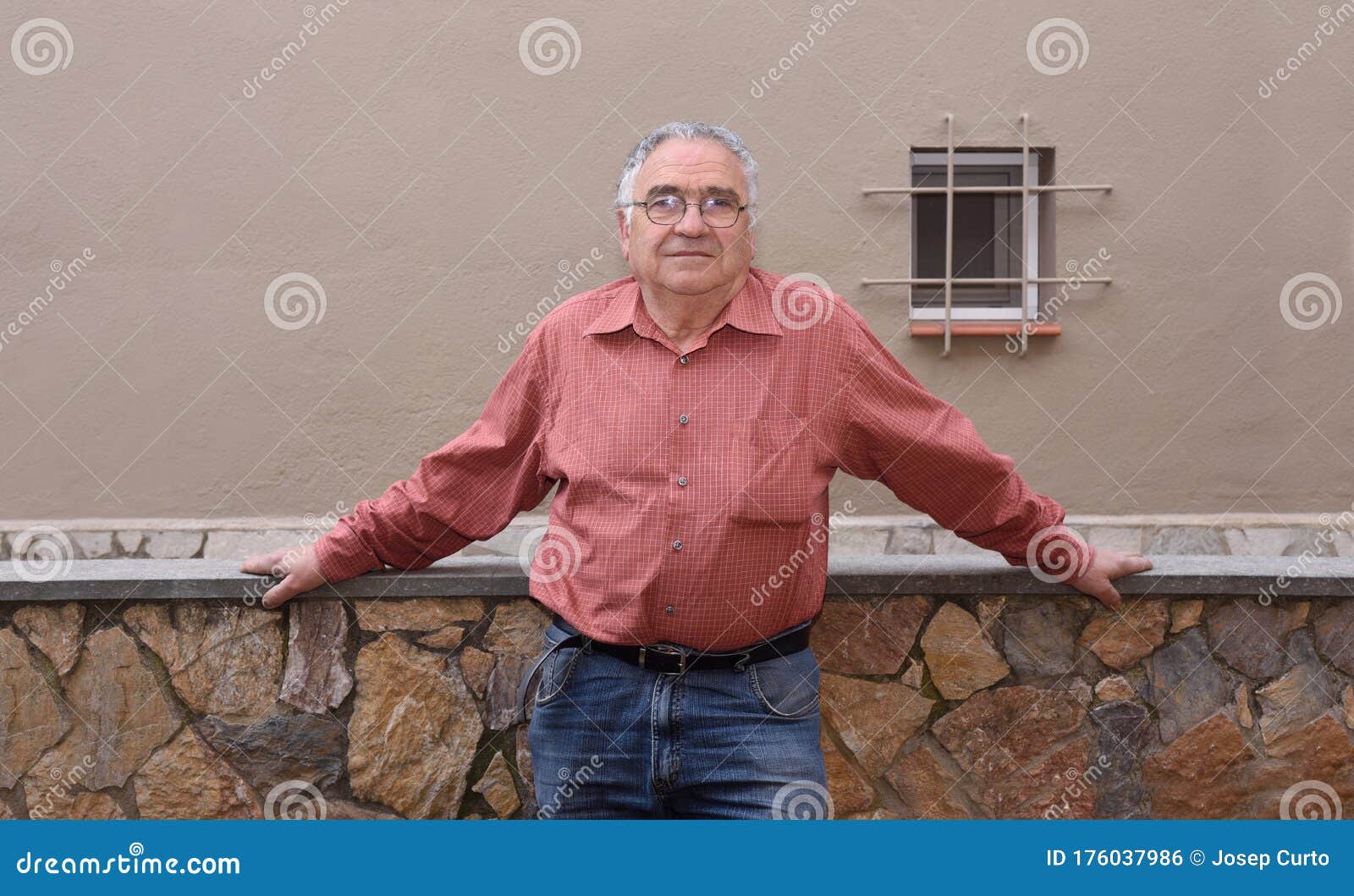 Portrait of a Retired Man and Relaxed Stock Photo - Image of adult ...