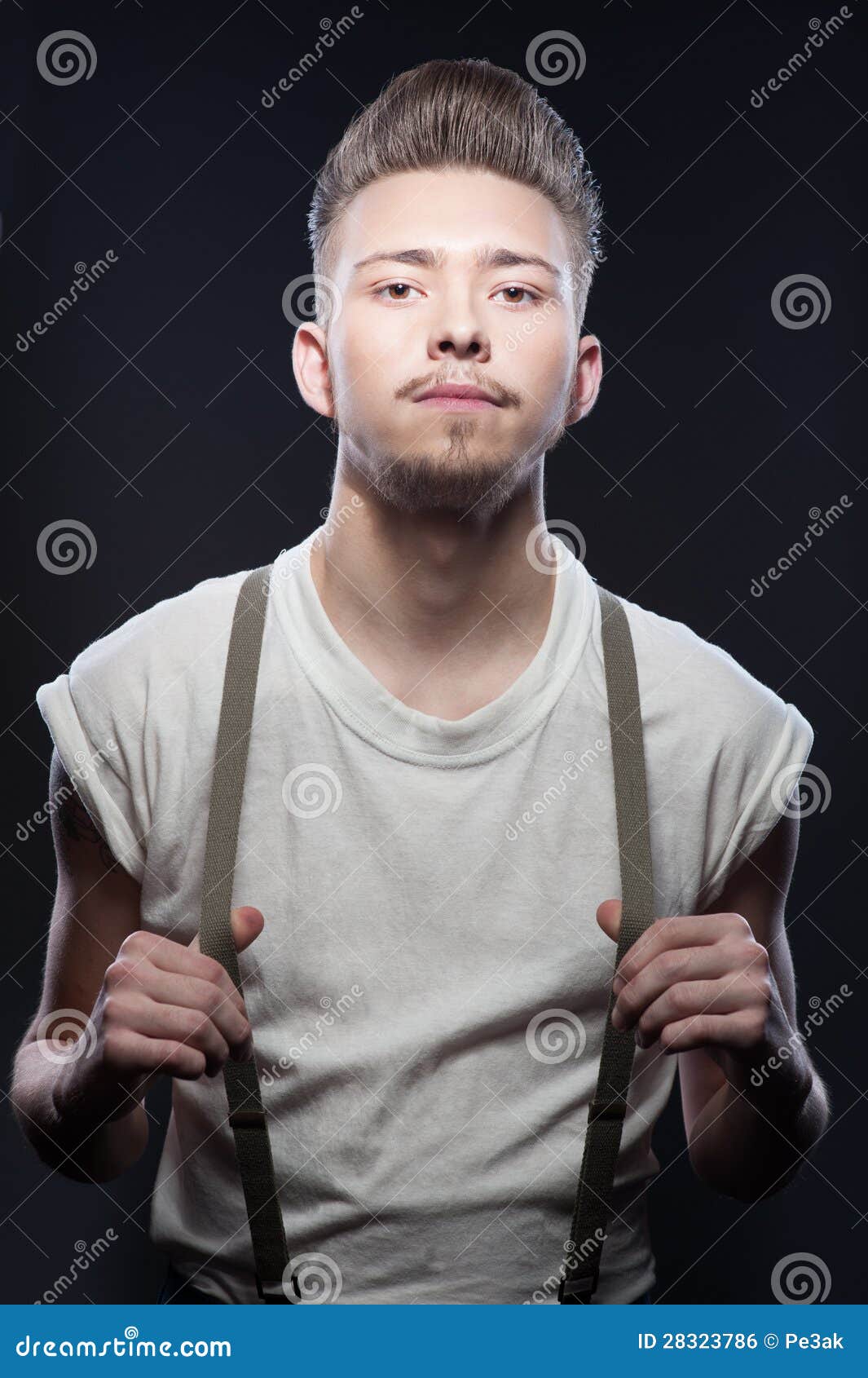 Portrait of retro man stock photo. Image of white, calm - 28323786