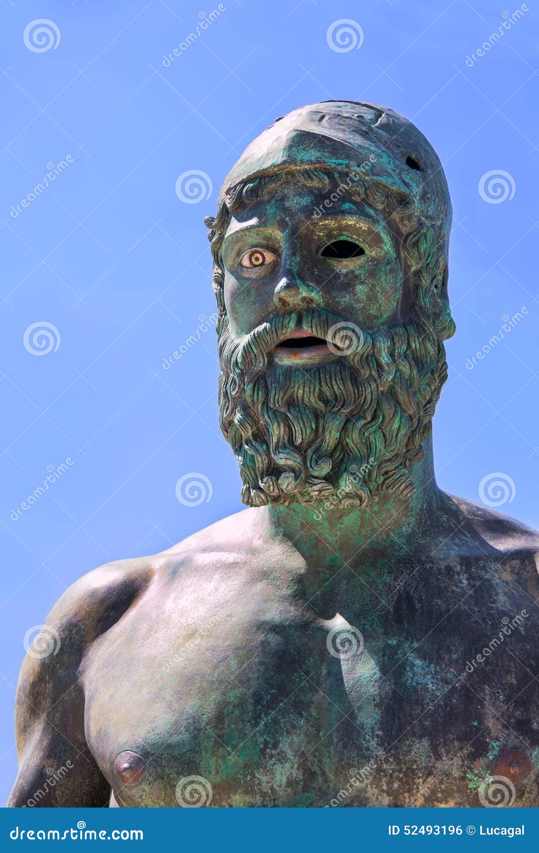 Portrait of Riace S Bronze Copy of Statue B Stock Photo - Image of ...