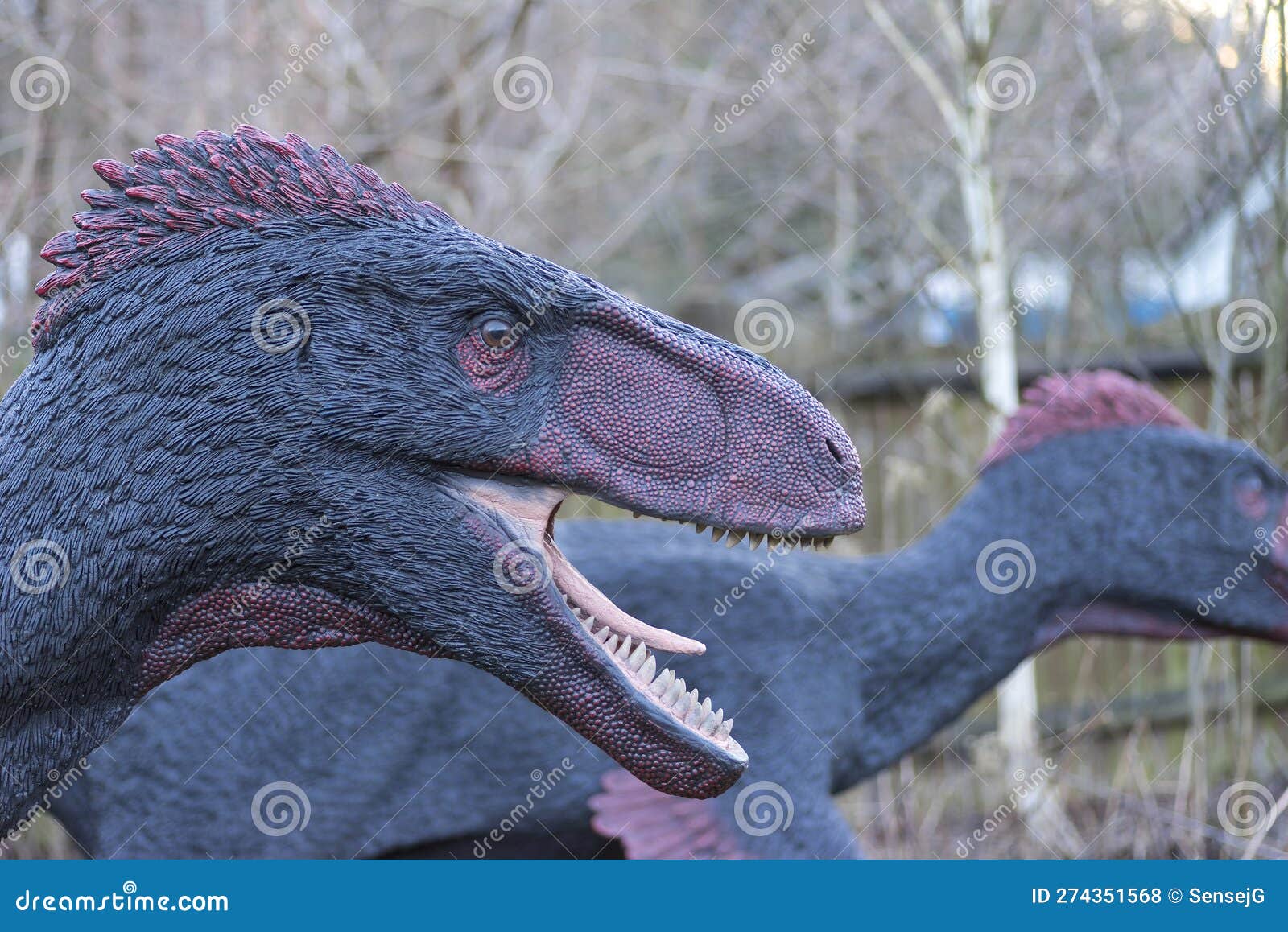 Portrait (right Profile) of a Predatory Utahraptor . Editorial Stock ...