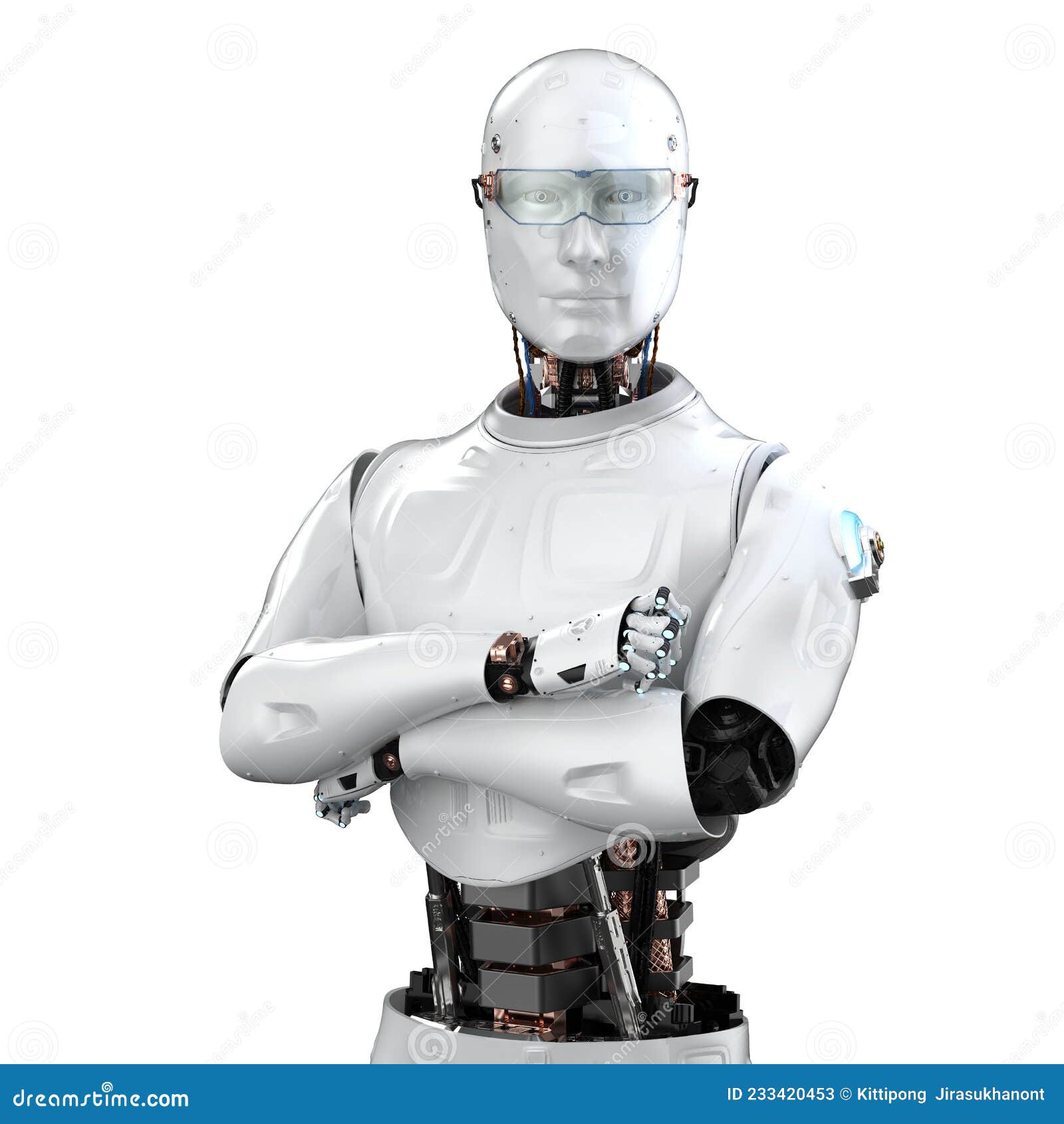 Portrait Robot Or Cyborg Arm Crossed Royalty-Free Stock Photography ...