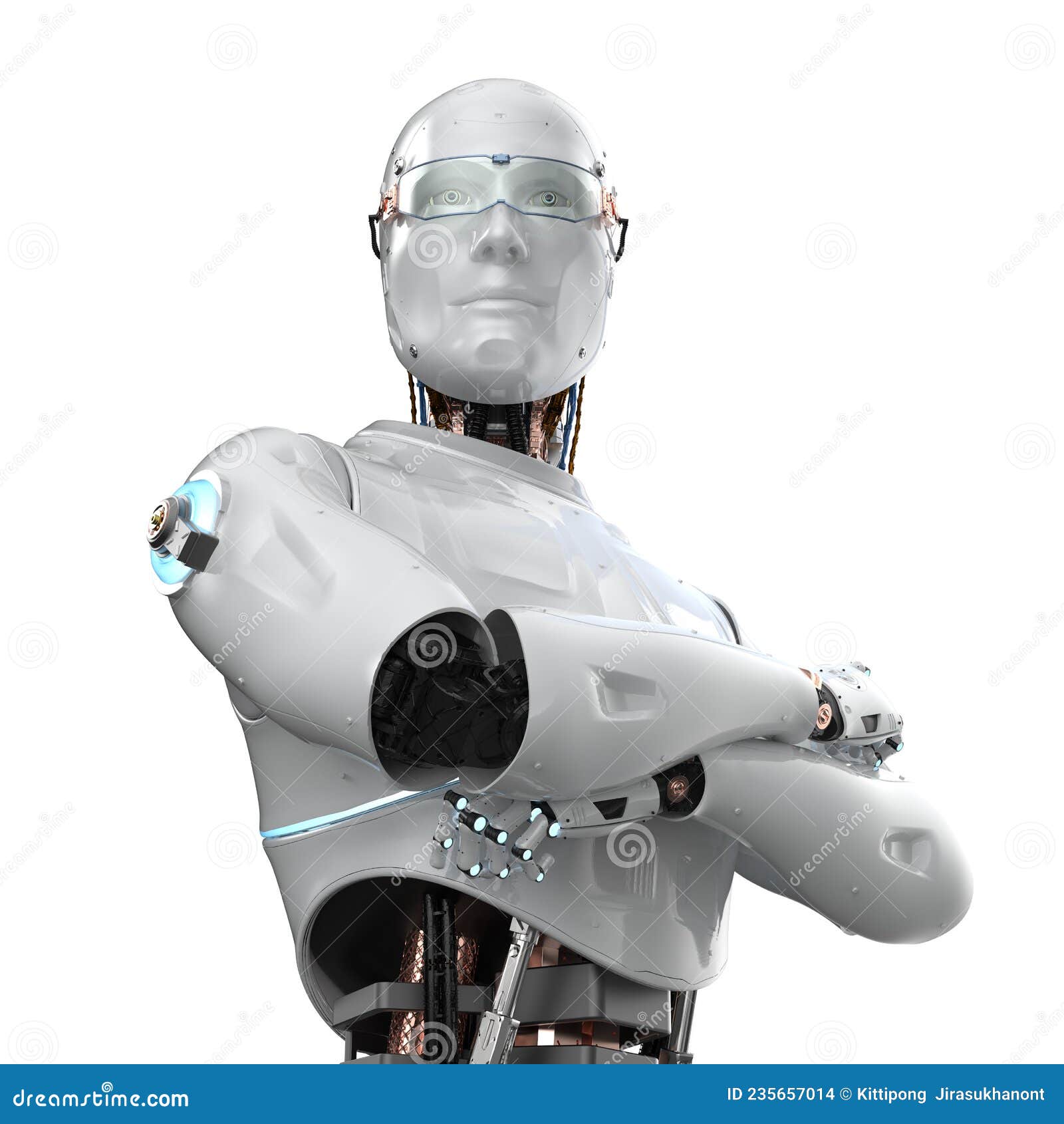 Portrait Robot Or Cyborg Arm Crossed Royalty-Free Stock Photography ...