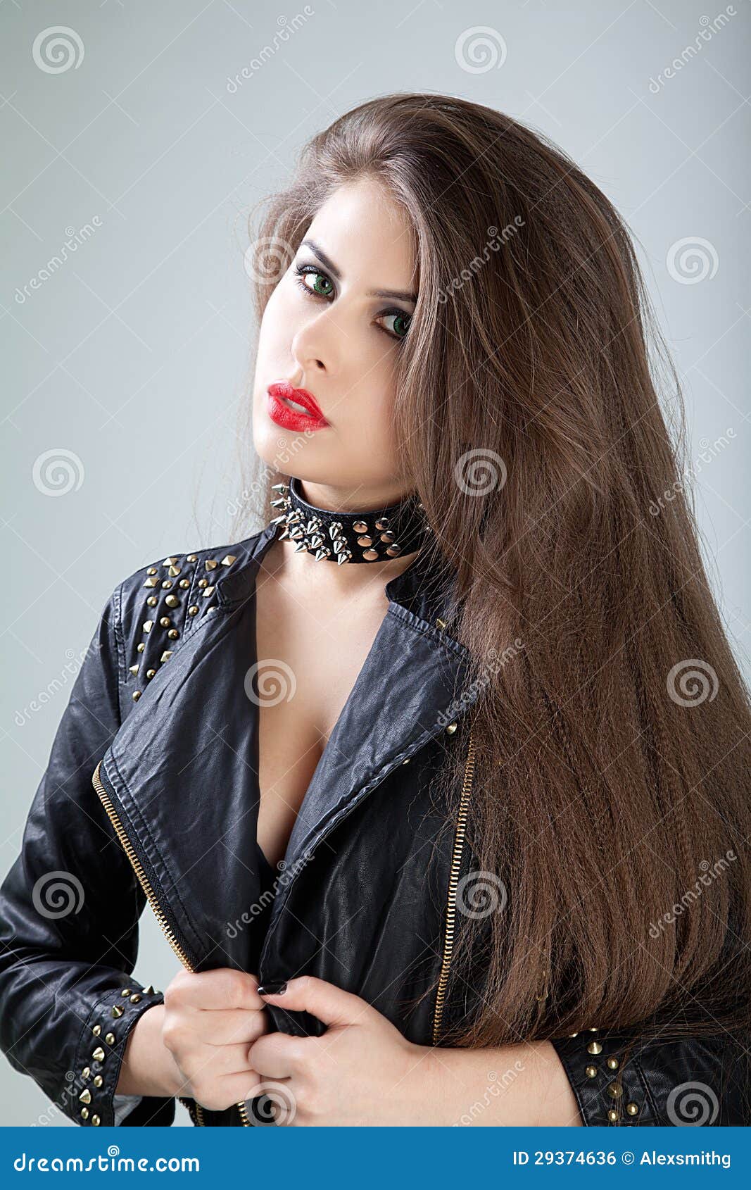 Portrait of rock woman stock photo. Image of beauty, fashionable - 29374636