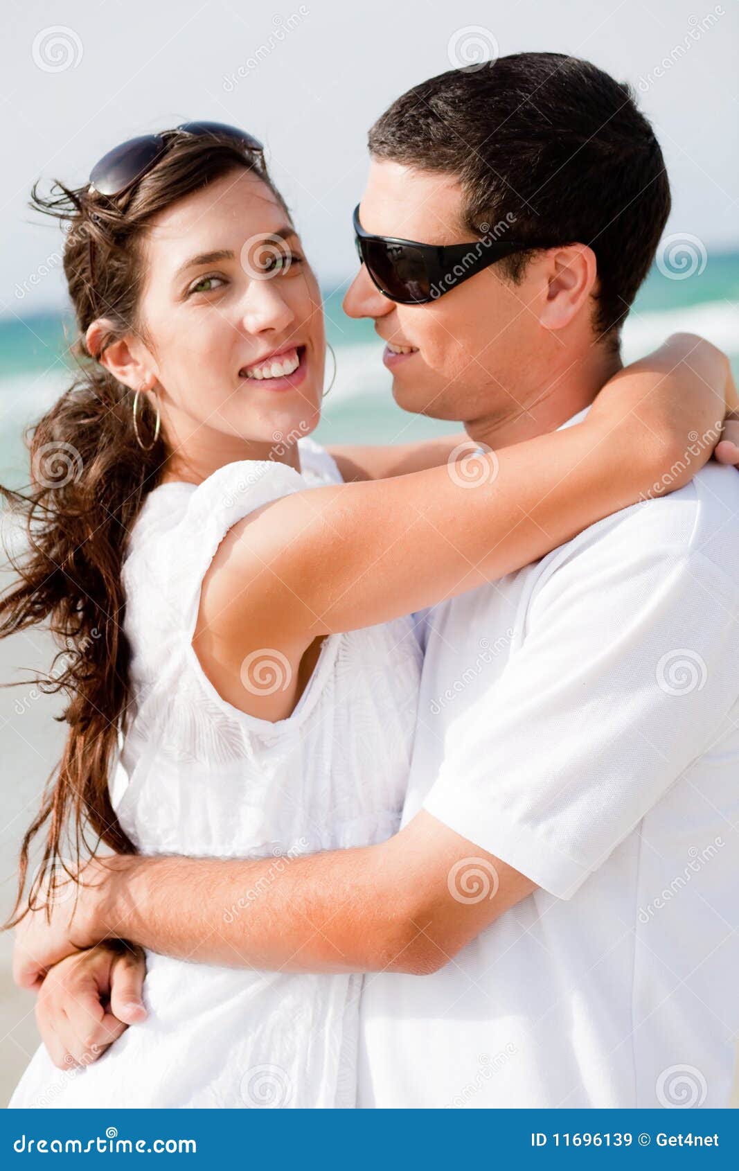 Portrait of Romantic Couple Hugging Stock Image - Image of happy ...
