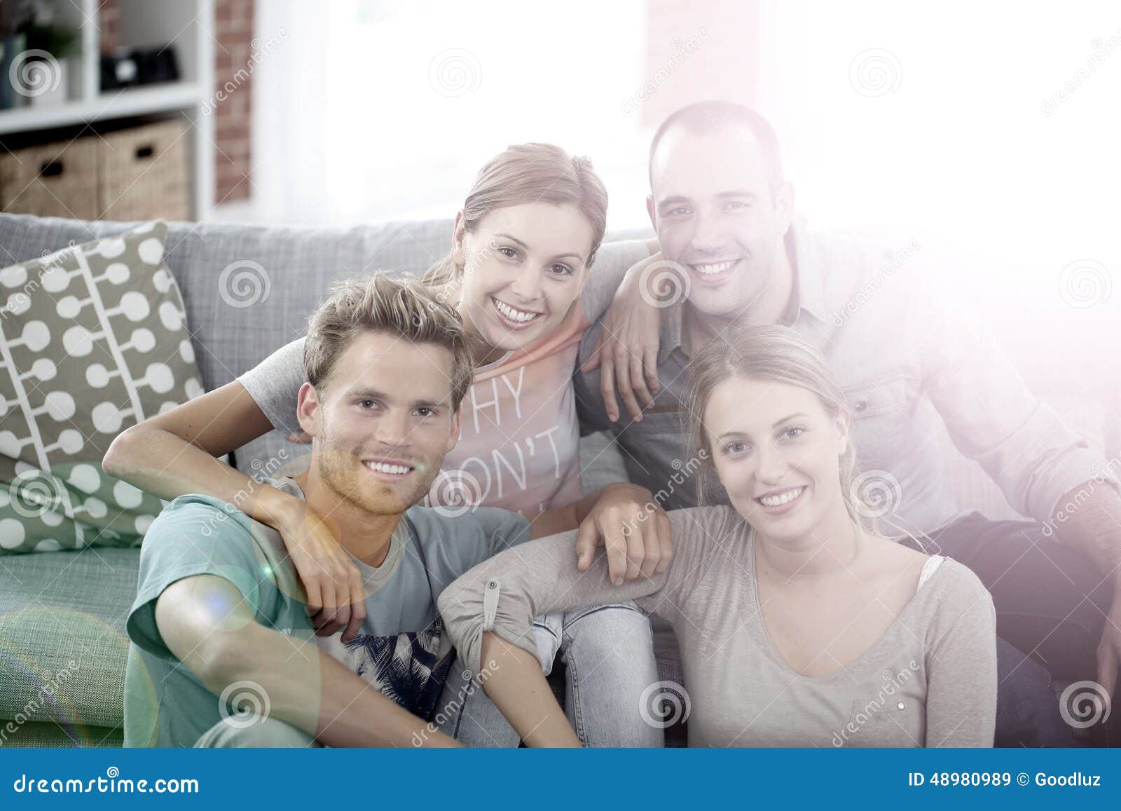 Portrait of Roomates in the Flat Stock Image - Image of shared, guys ...