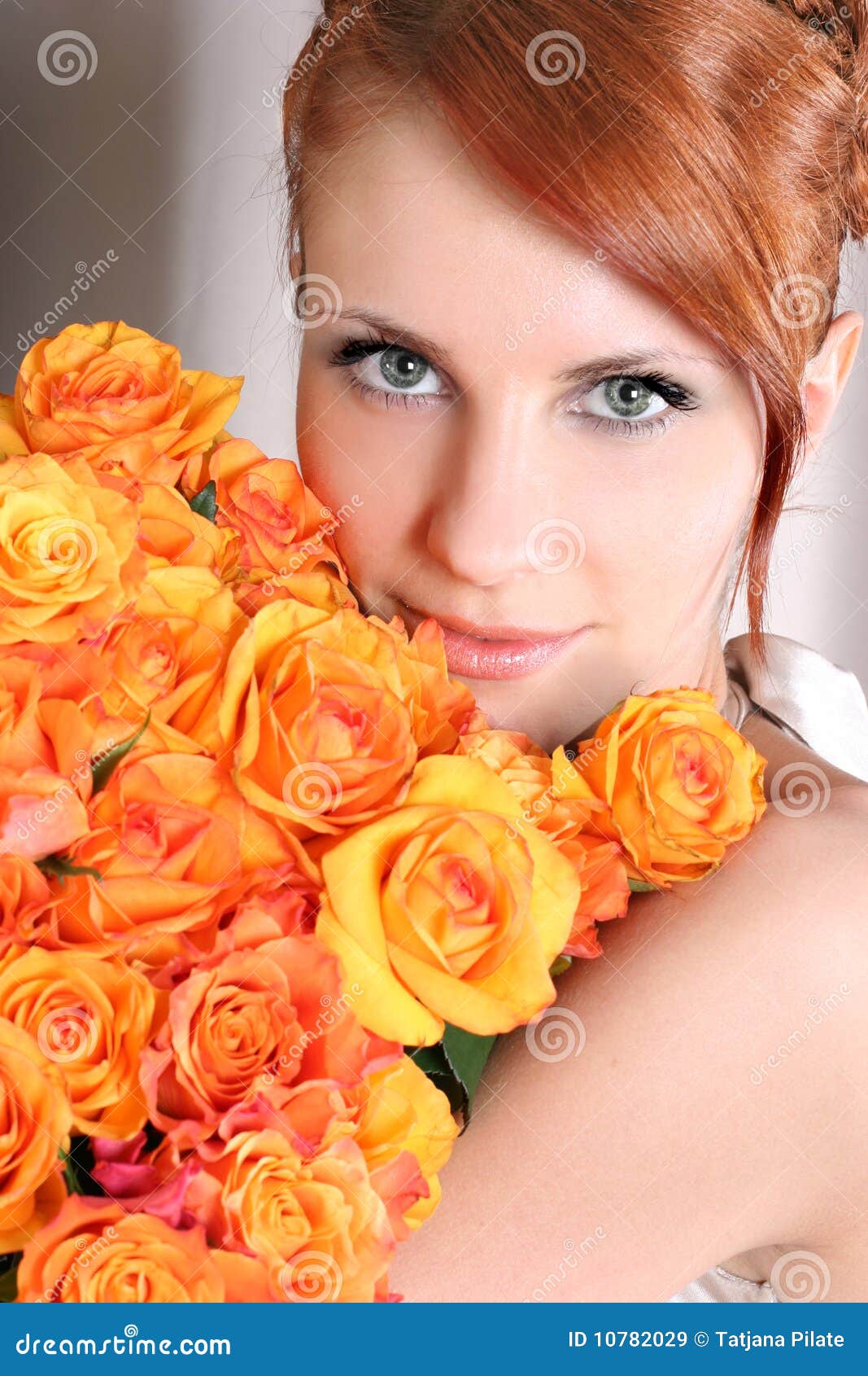 Portrait with roses stock image. Image of ornate, adult - 10782029