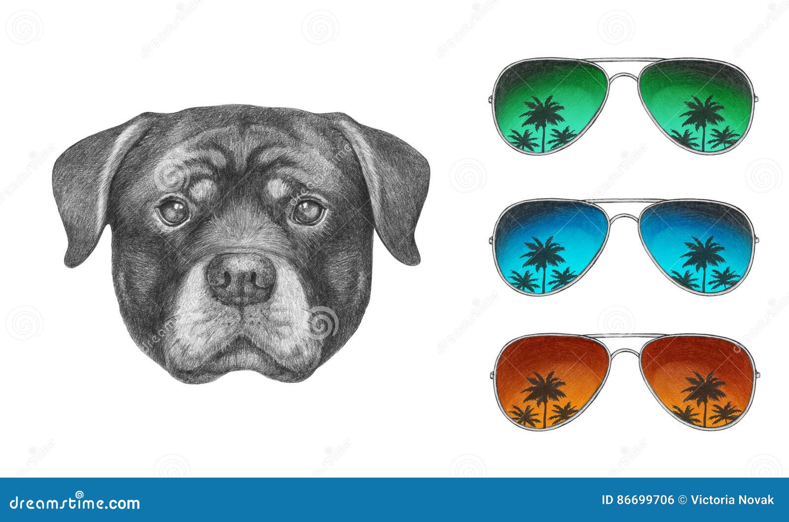 Rottweiler Dog With Glasses, Two Pistols And Cigar - Rottweiler ...